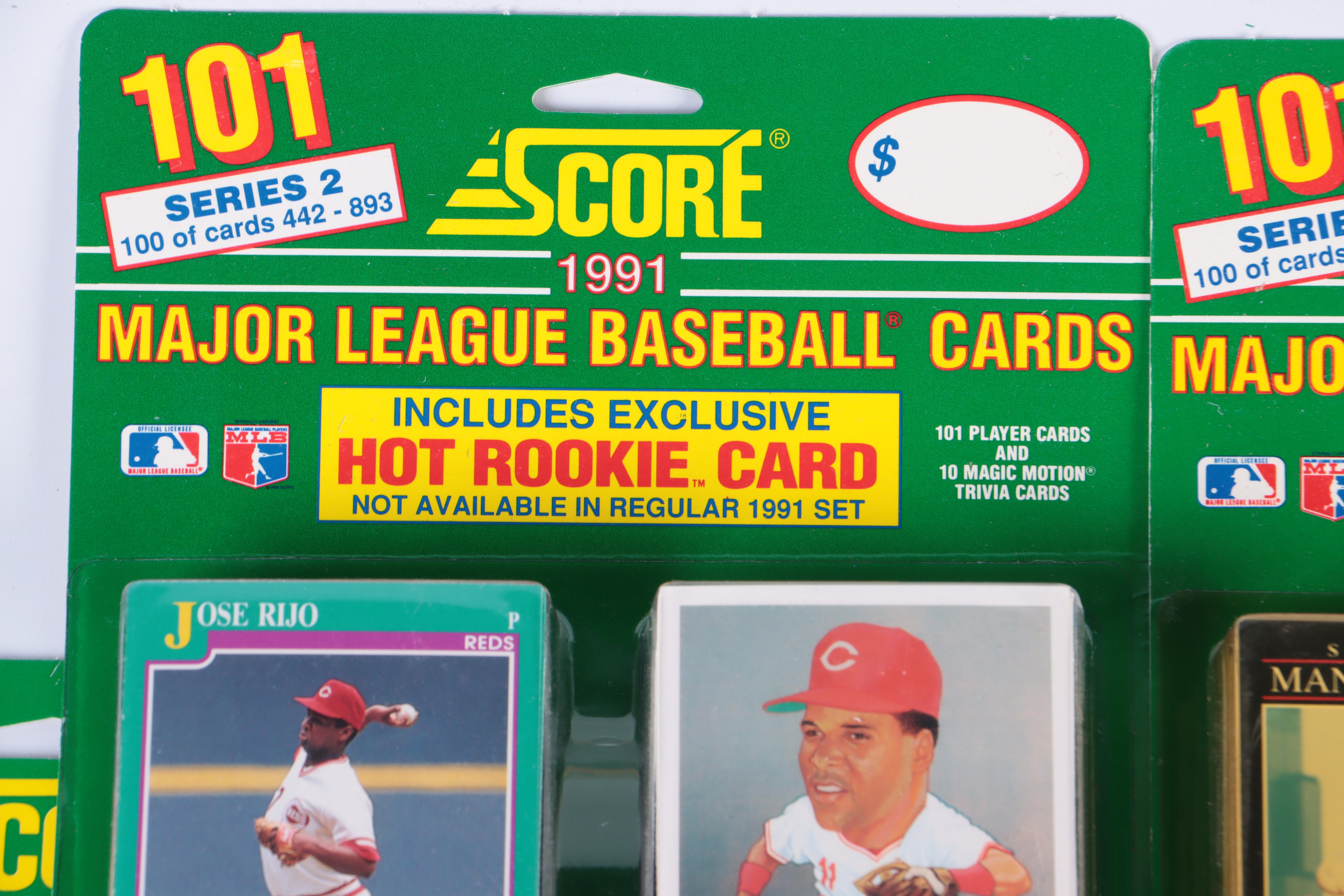 1991 Score Baseball Sealed Blister Packs Featuring Frank Thomas and ...