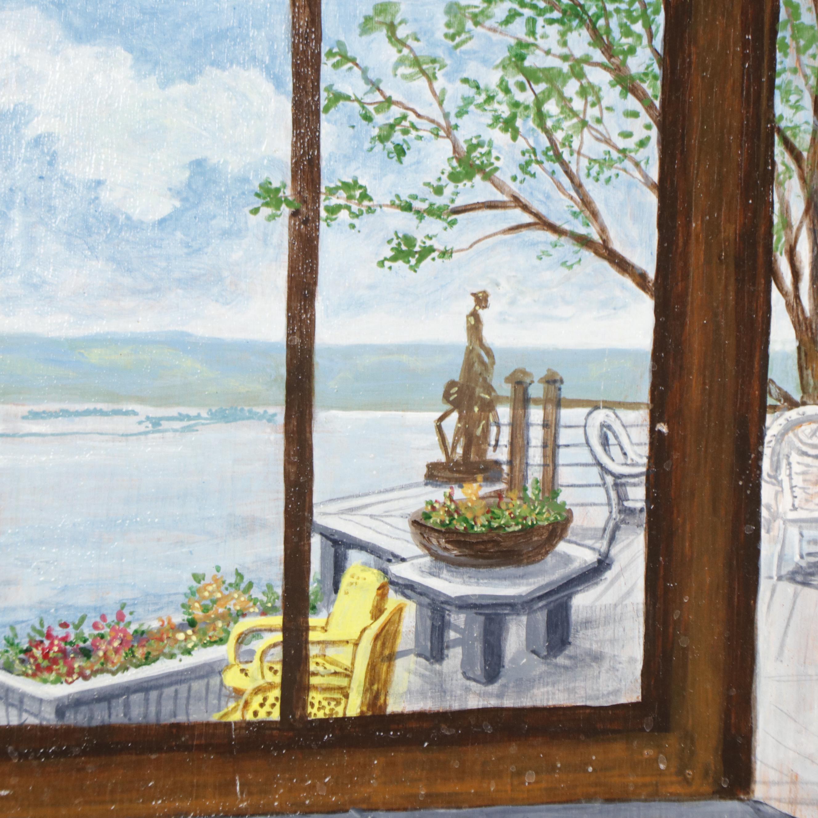 Alden Willard Cole Acrylic Painting "Sun Worshipers on the Mississippi ...