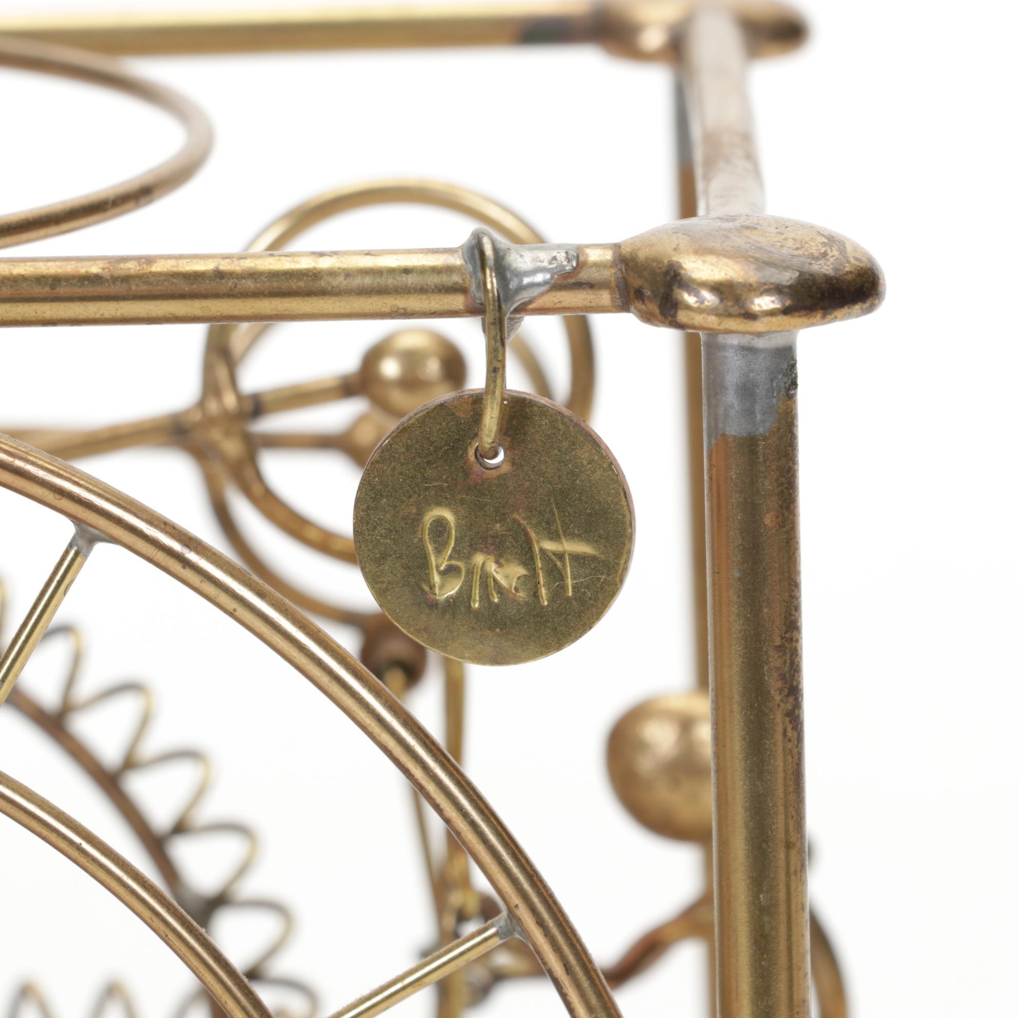 Gordon Bradt Designed Brass Motion "Six Man Clock," Kinetico Studios ...