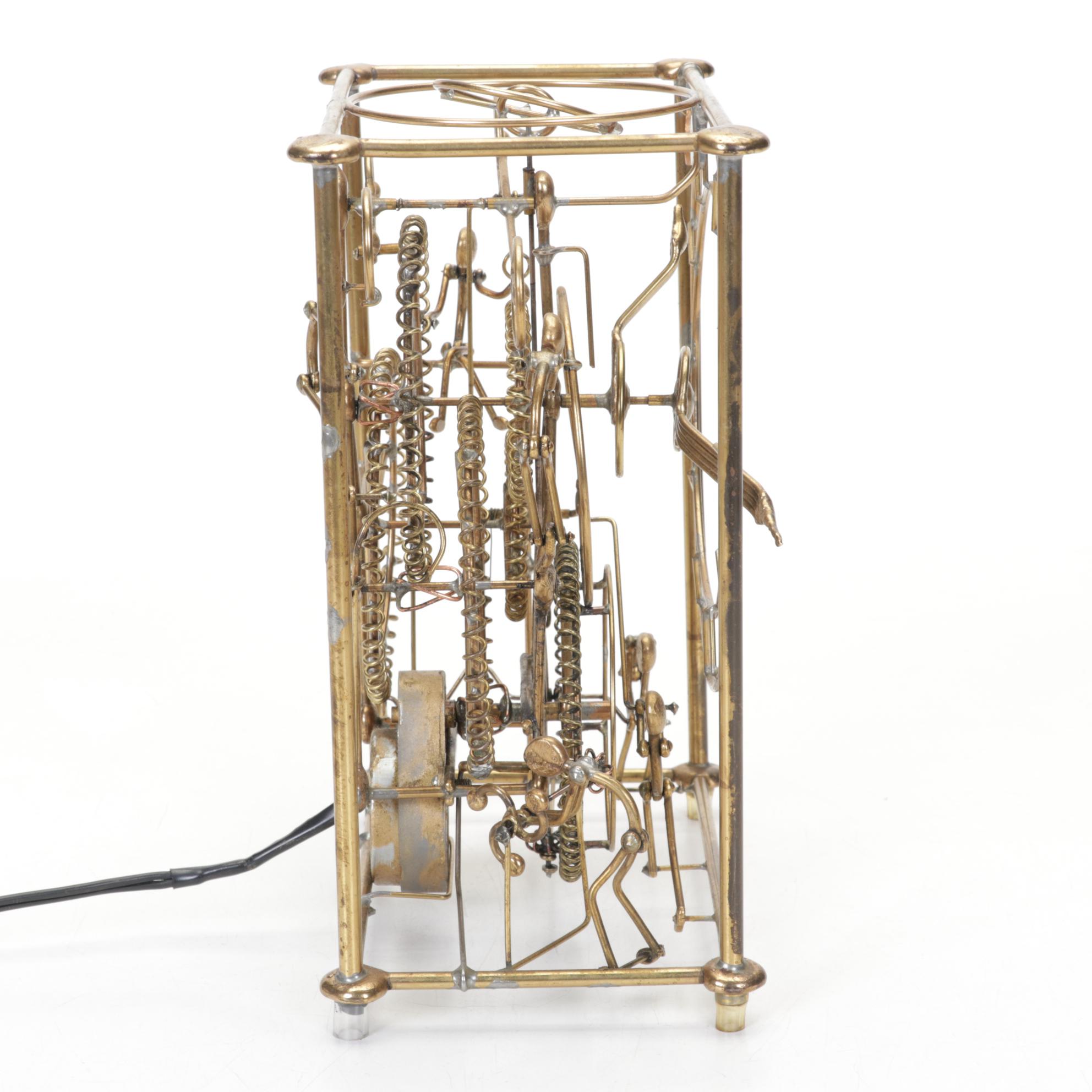 Gordon Bradt Designed Brass Motion "Six Man Clock," Kinetico Studios ...