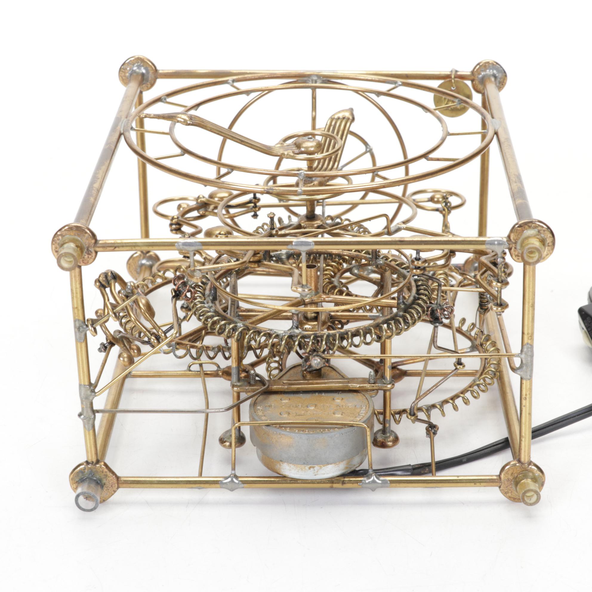 Gordon Bradt Designed Brass Motion "Six Man Clock," Kinetico Studios ...