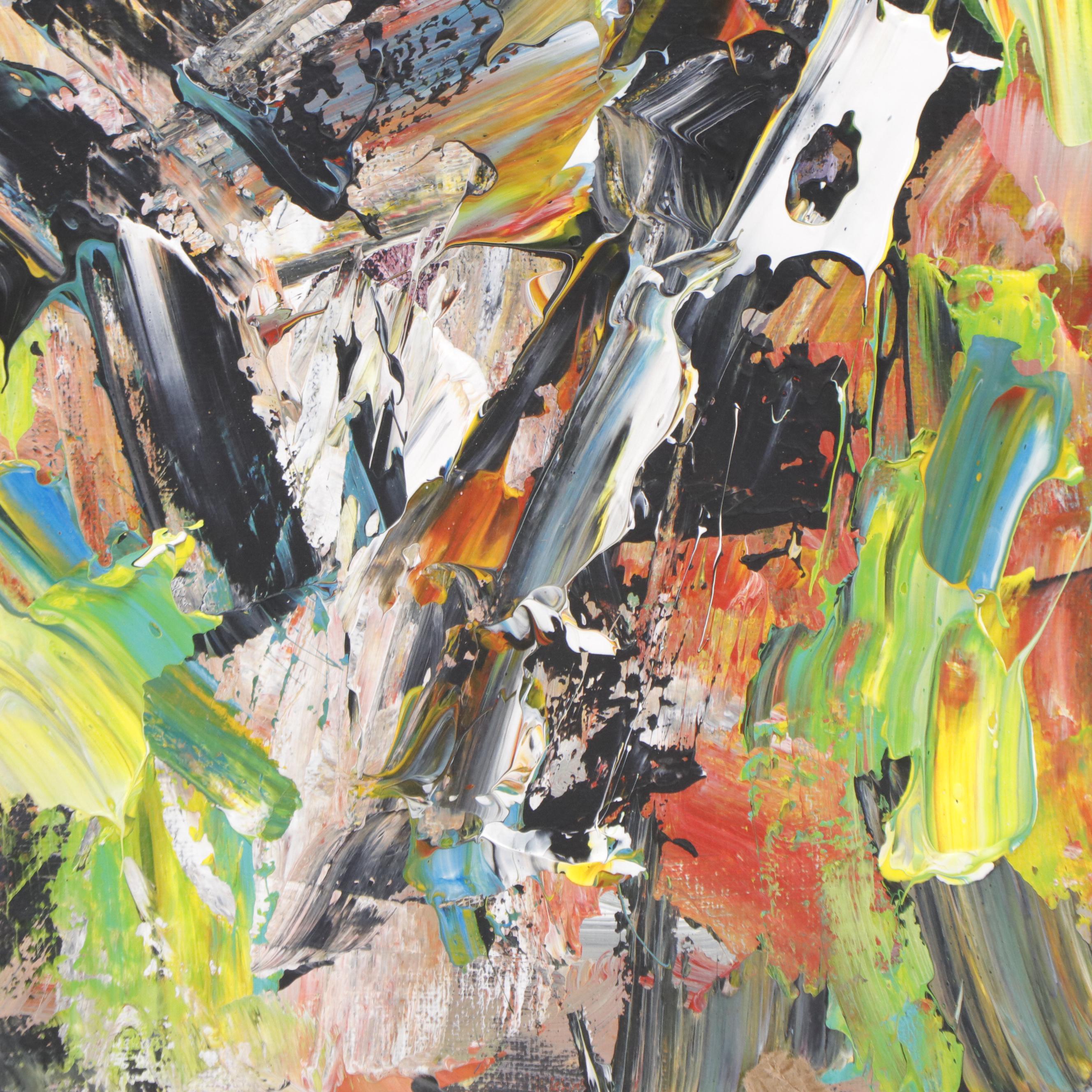 Elle Raines Expressionist Style Double Cow Portrait Acrylic Painting | EBTH