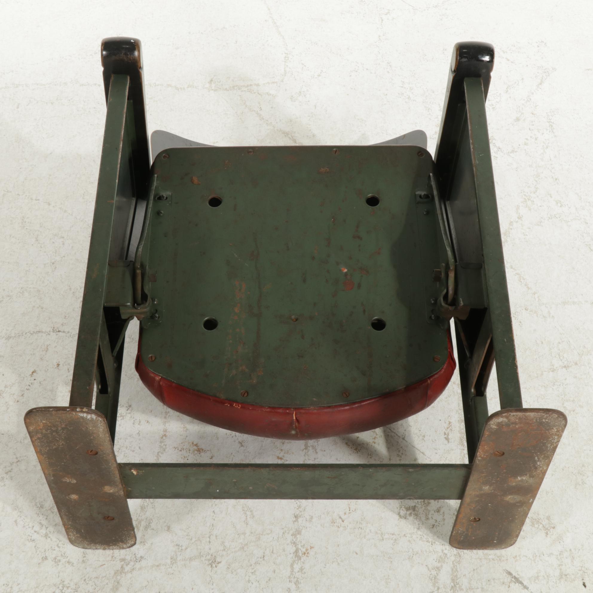 The Irwin Seating Co. Art Deco Cast Metal and Ebonized Wood Theater ...