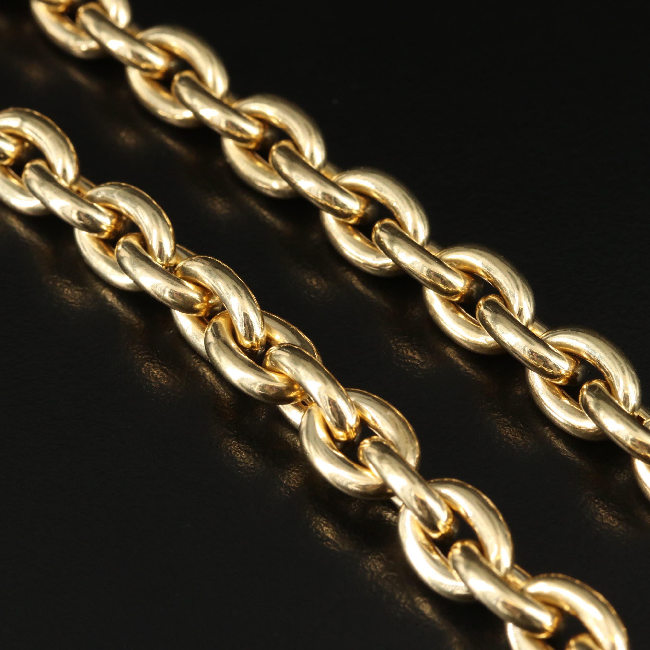 Italian 18K Cable Link Necklace | EBTH