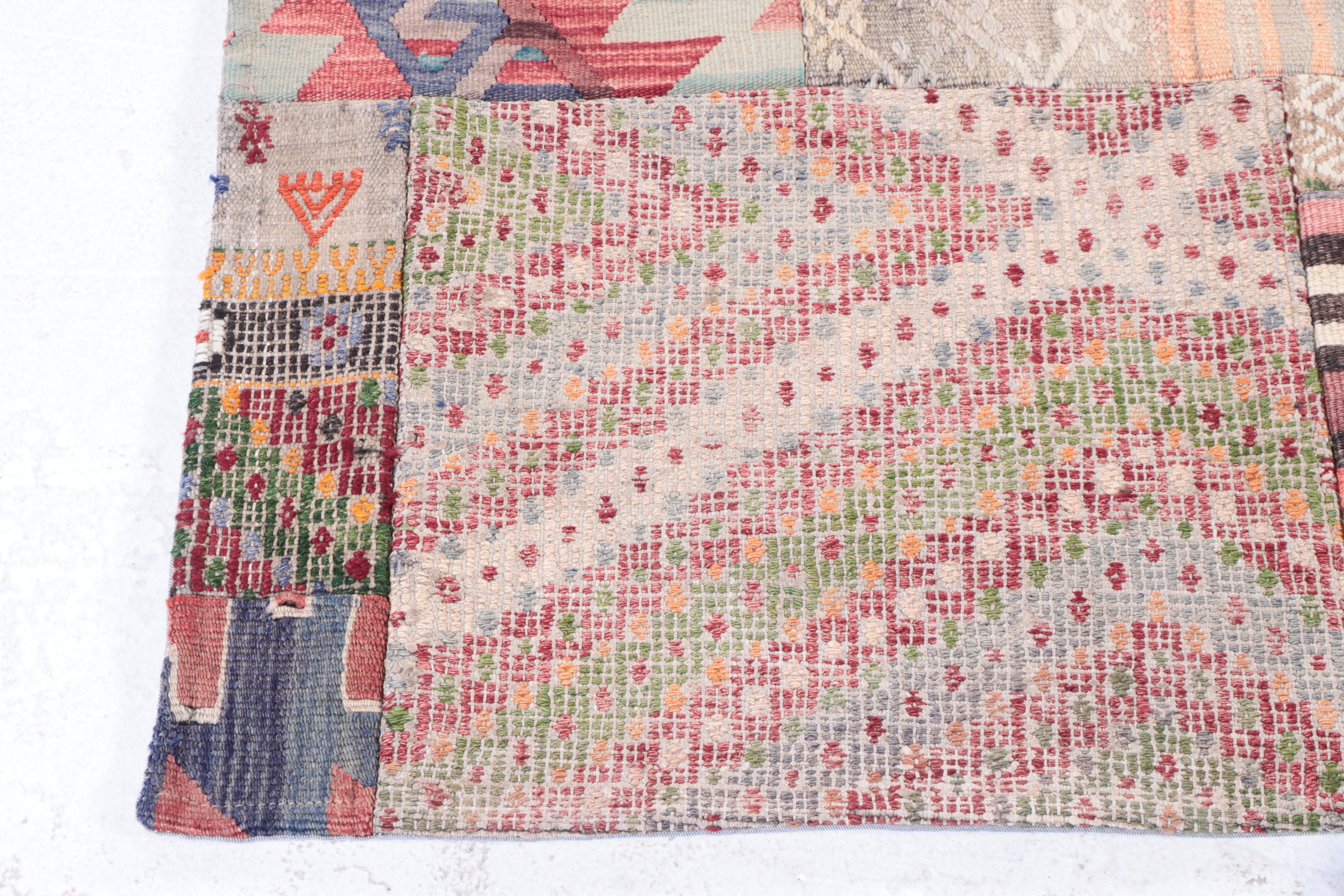 6'8 x 9'10 Handmade Turkish Pieced Patchwork Area Rug | EBTH