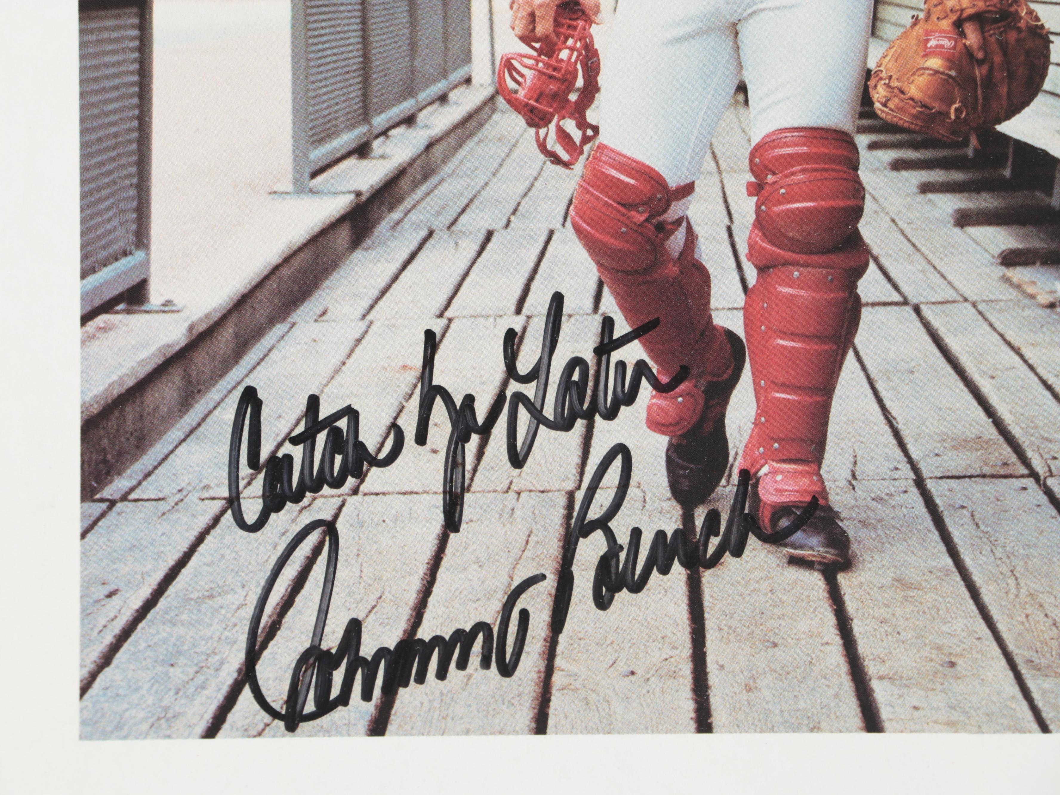 Chris Sabo and Johnny Bench Signed Prints with Ted Kluszewski Bat and ...