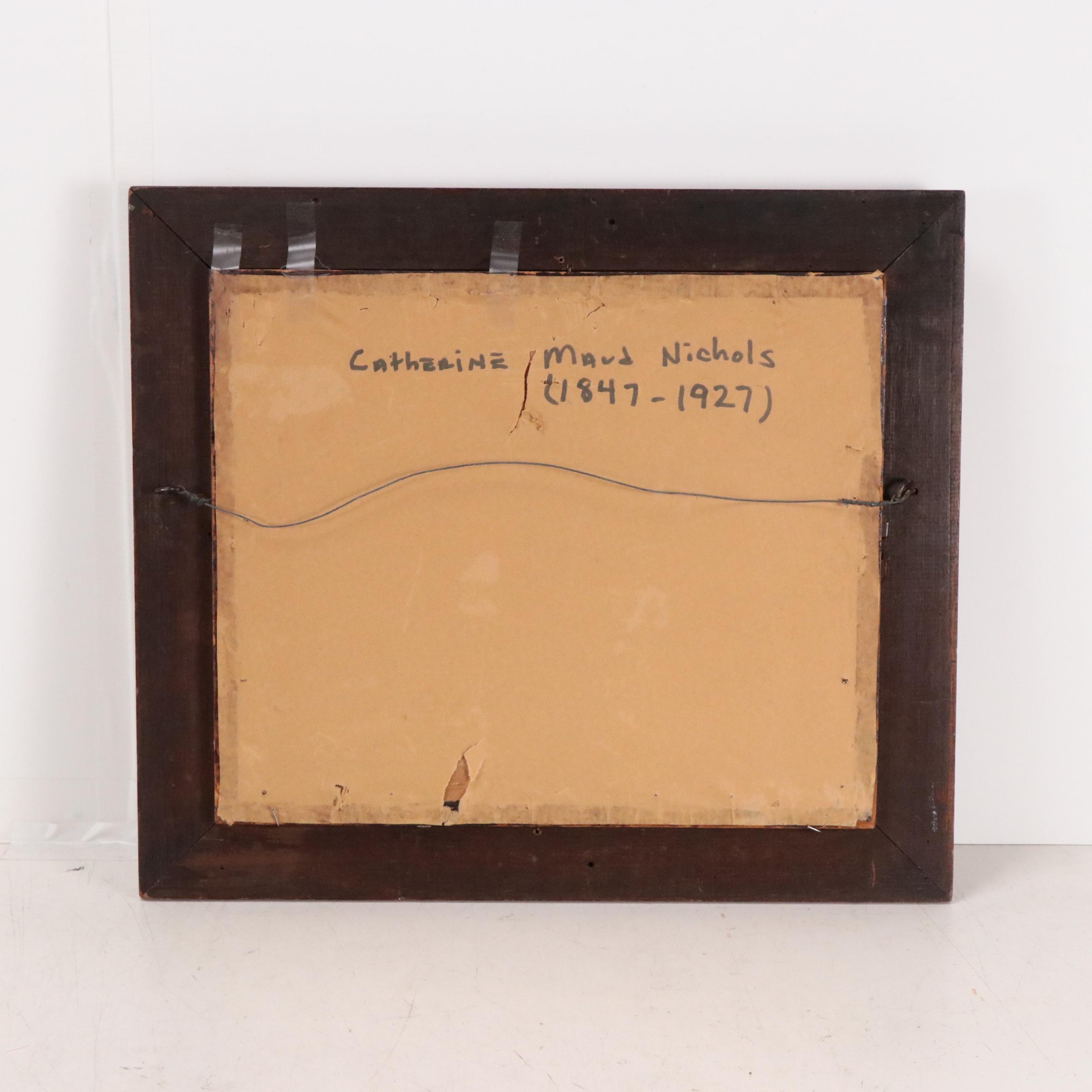 Catherine Maude Nichols Pastel Drawing of a Seascape with Ship | EBTH