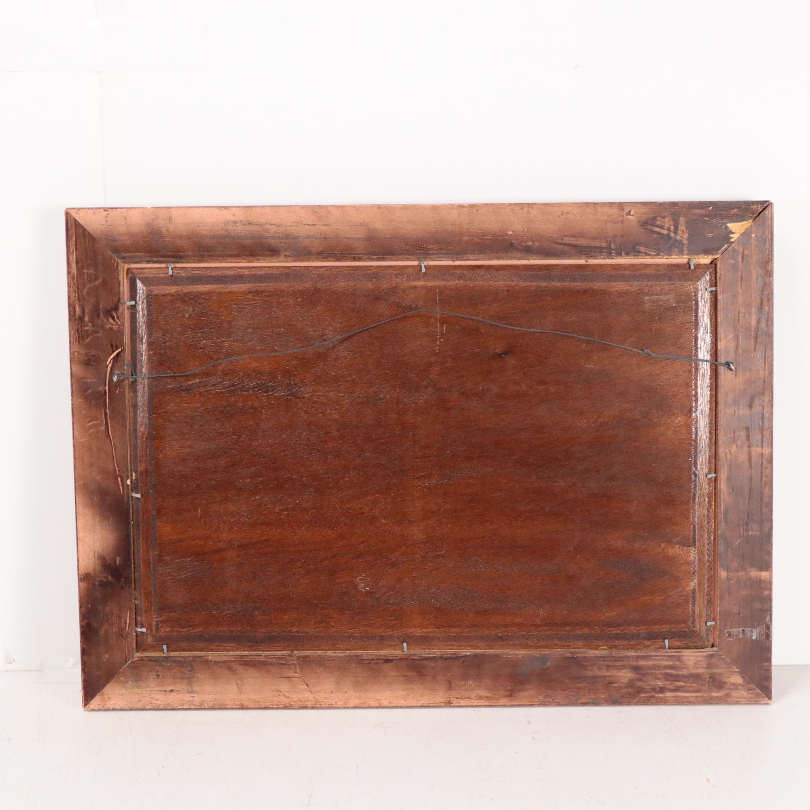 Louis Kuperman Oil Painting of Village Scene with Figures and Horses | EBTH