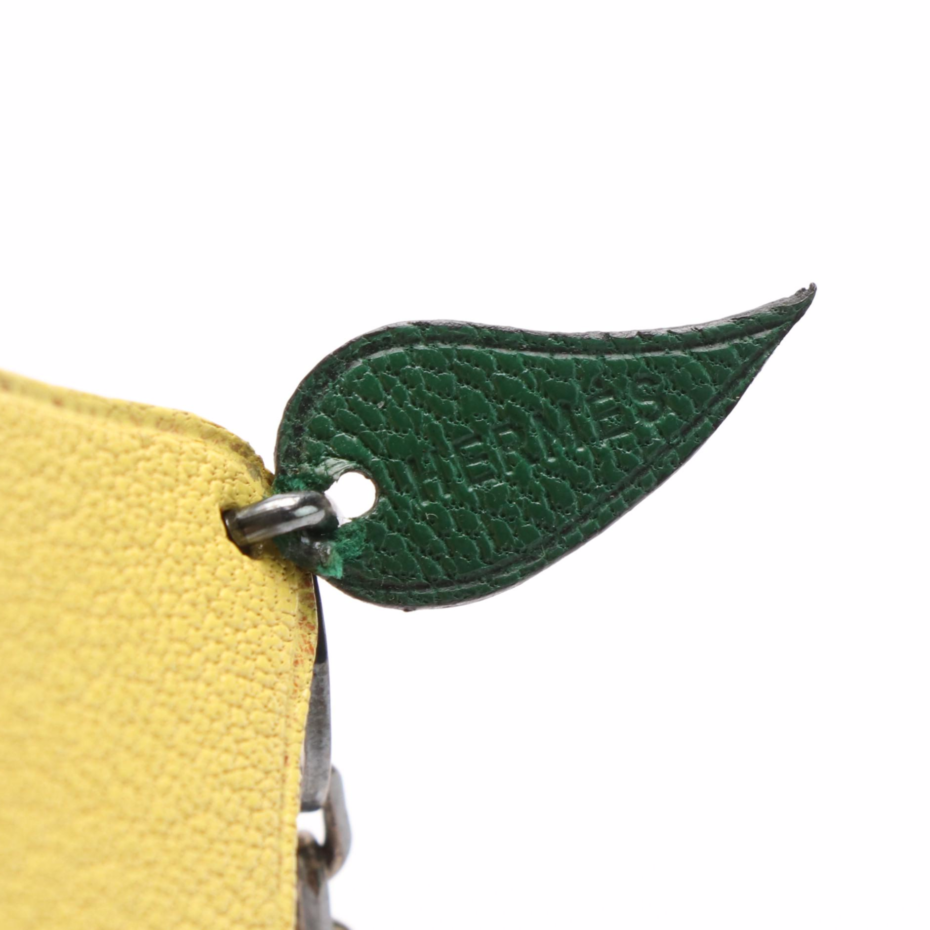 Hermès Yellow Chevre Leather Lemon Key Chain | EBTH
