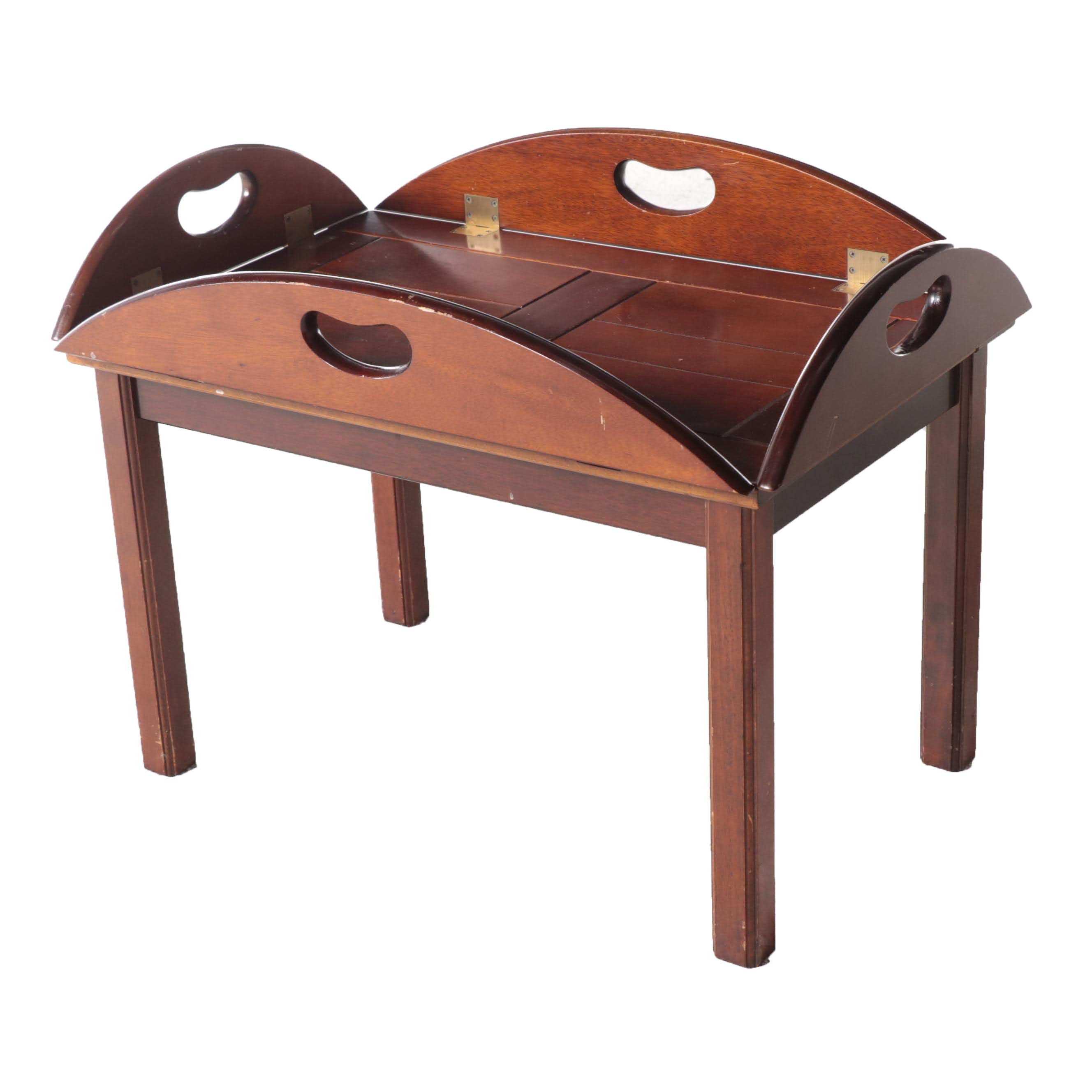 The Bombay Company Chippendale Style Mahogany-Stained Butler's Tray ...