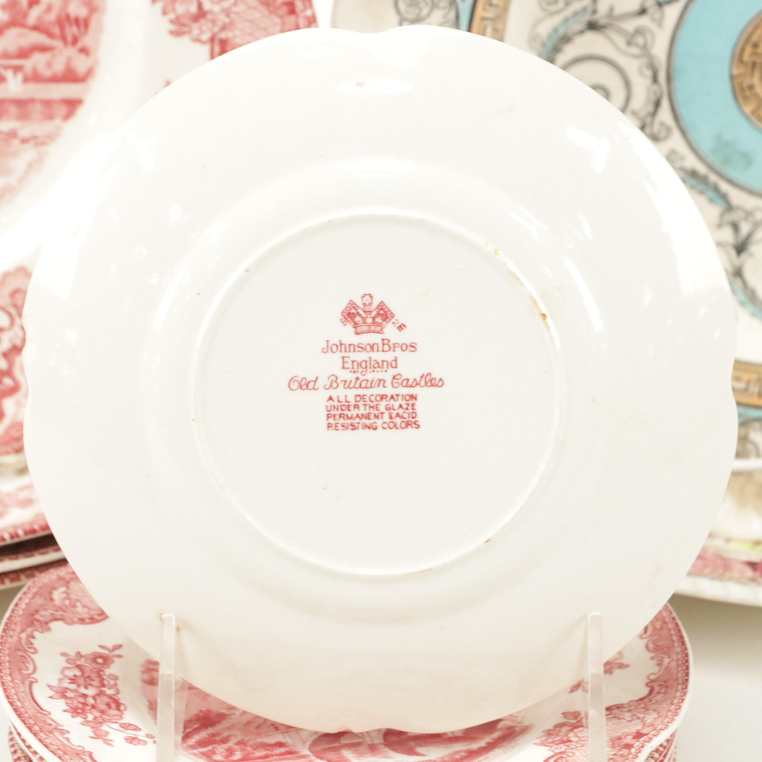 Johnson Bros "Old British Castles" Dinnerware with Other Ceramic ...