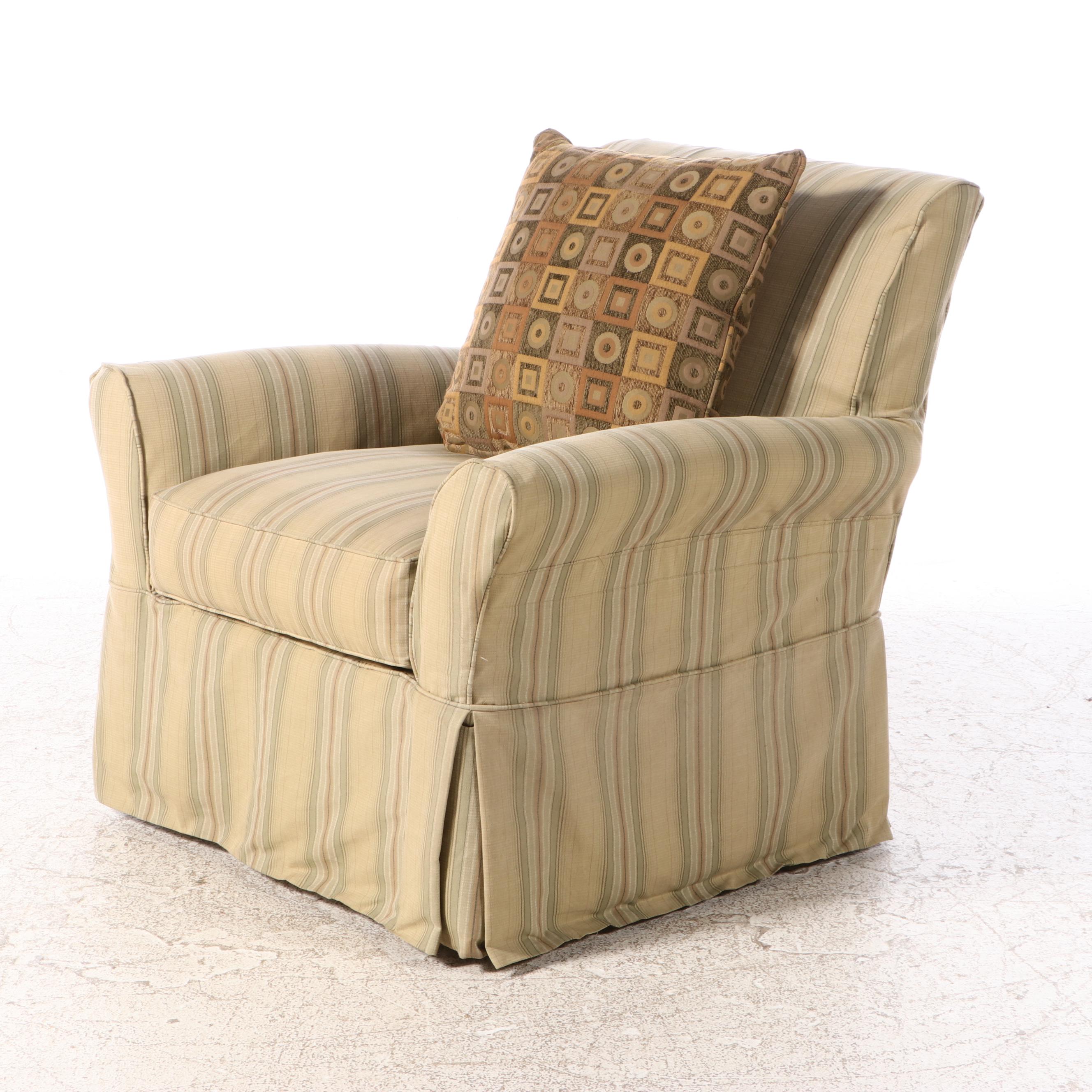 Custom-Slipcovered Easy Armchair and Ottoman, Incl. Camden Collection ...
