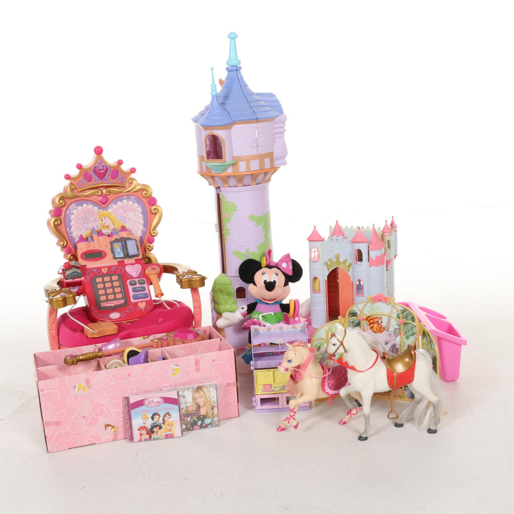 Mattel and Disney Prince and Princess Toys, Tower Playset and ...