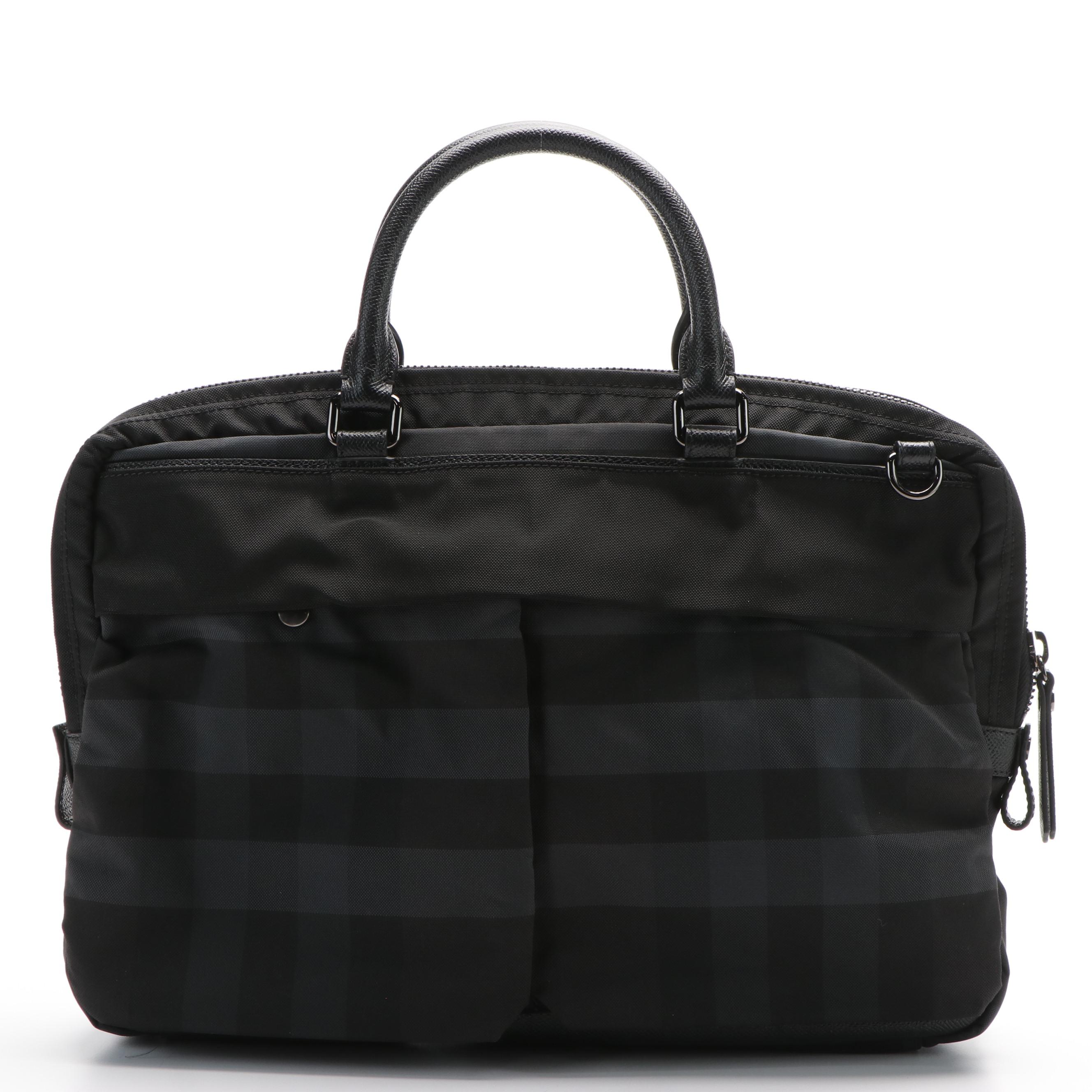 Burberry London Check Nylon Brief Case Laptop Bag | EBTH