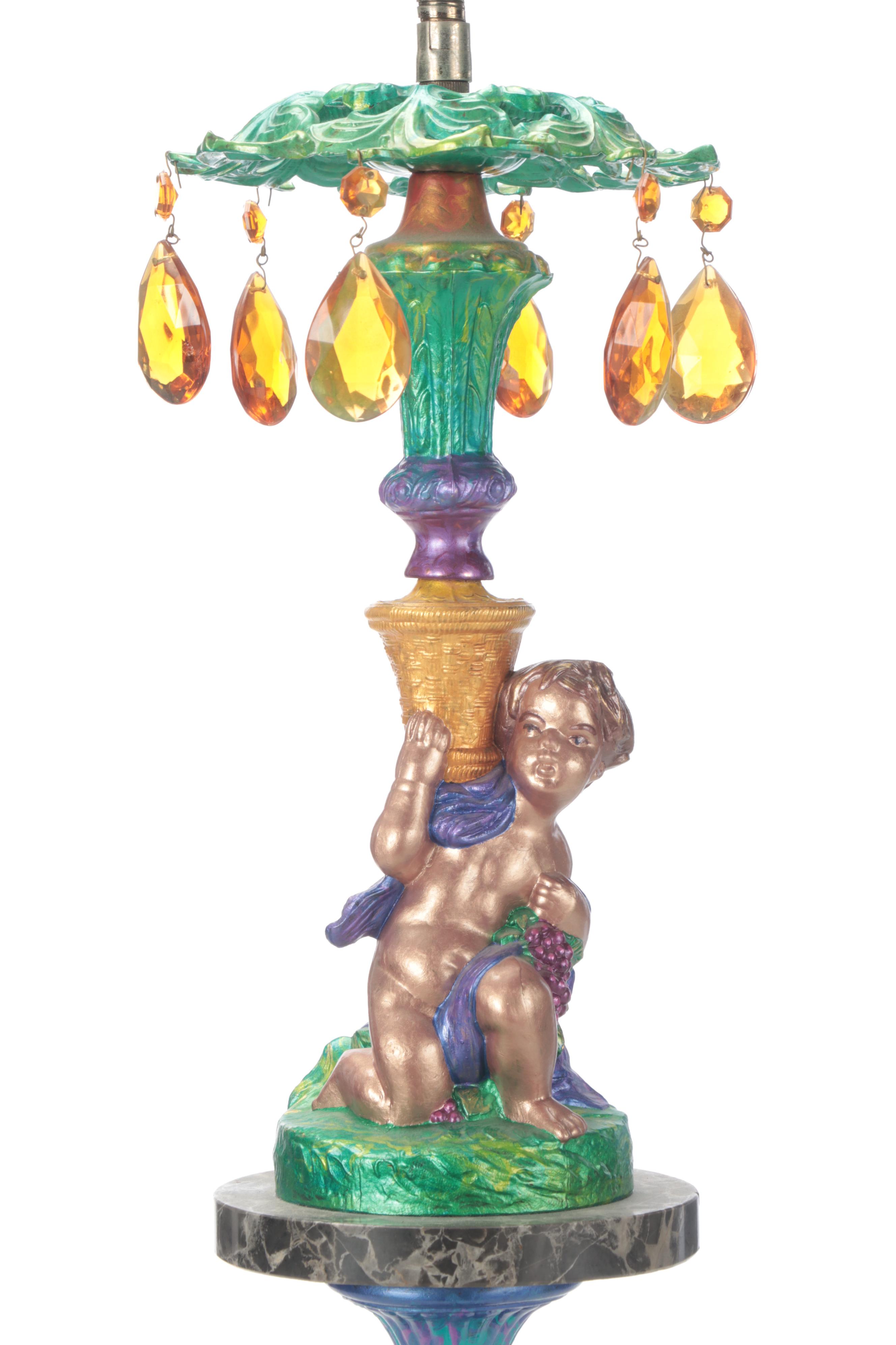 Alden Willard Cole Hand-Painted Modified "Evening Lamp" | EBTH