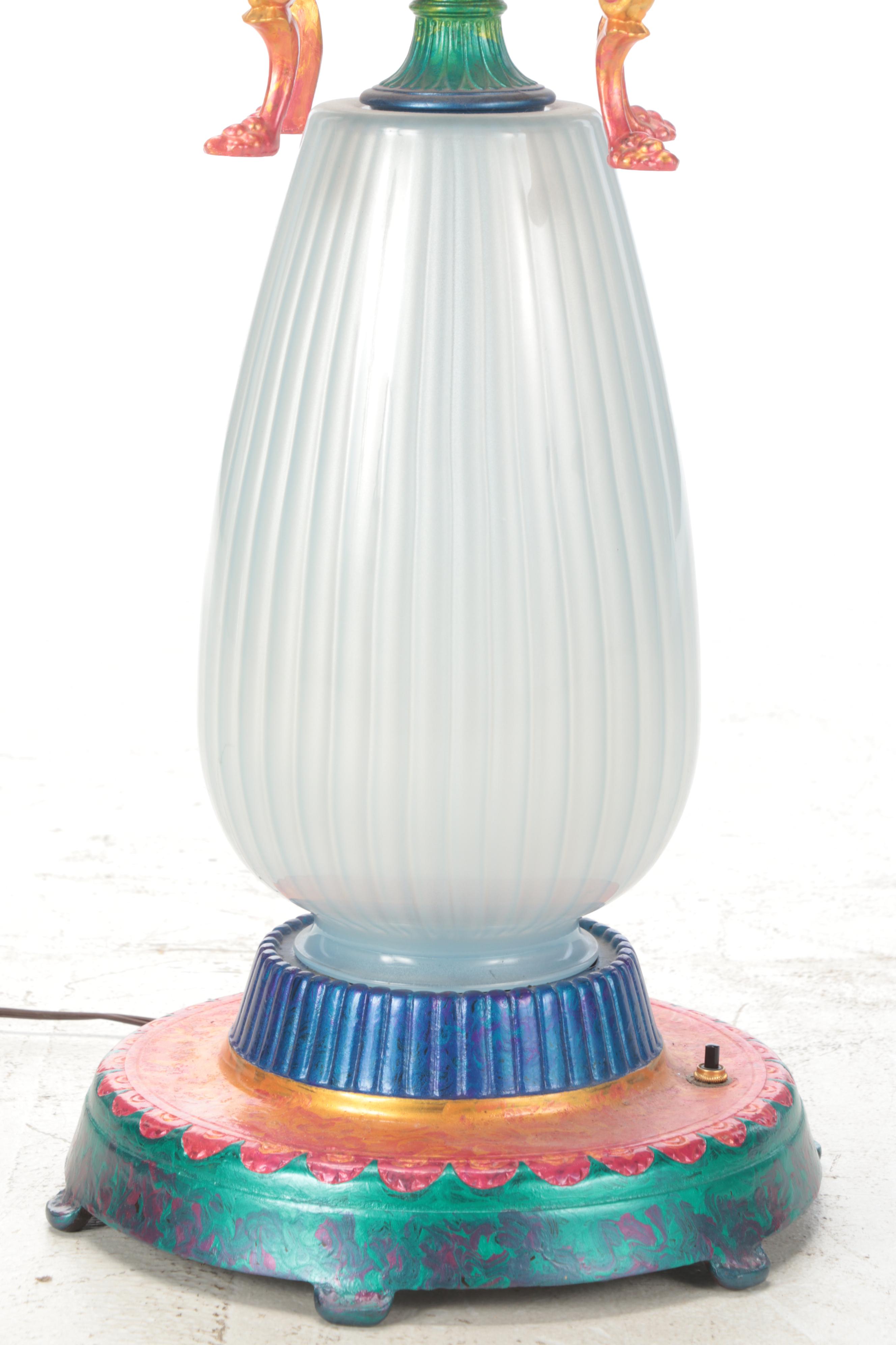 Alden Willard Cole Hand-Painted Modified "Evening Lamp" | EBTH