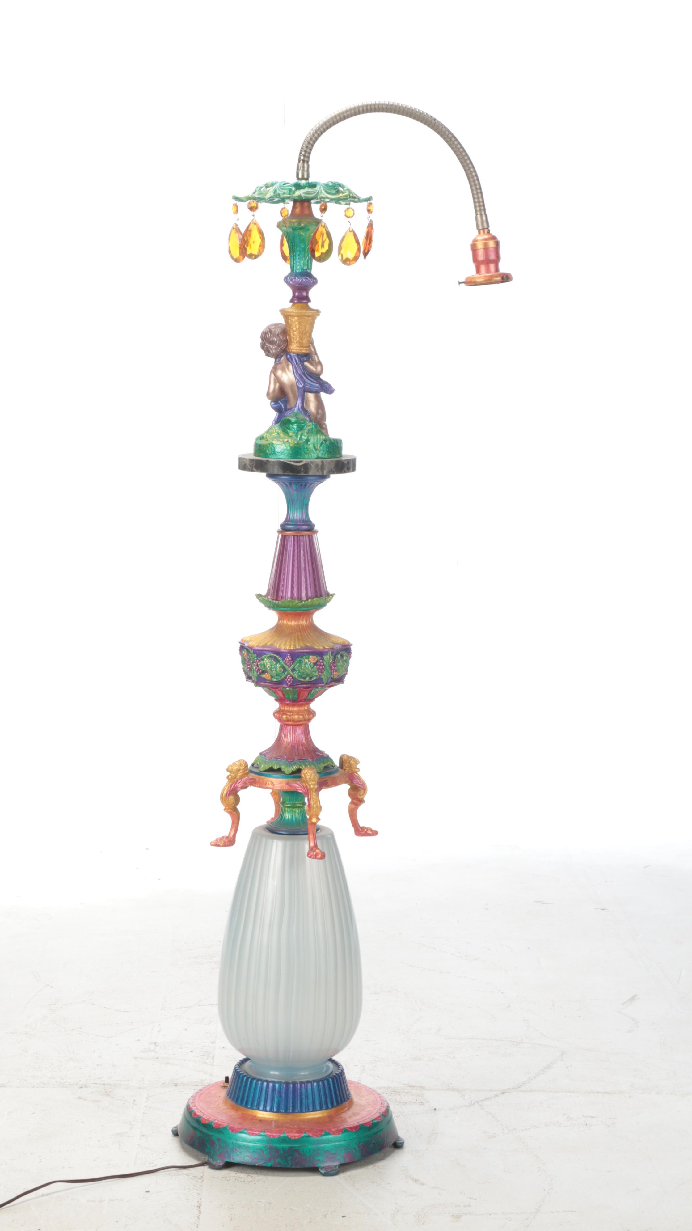 Alden Willard Cole Hand-Painted Modified "Evening Lamp" | EBTH