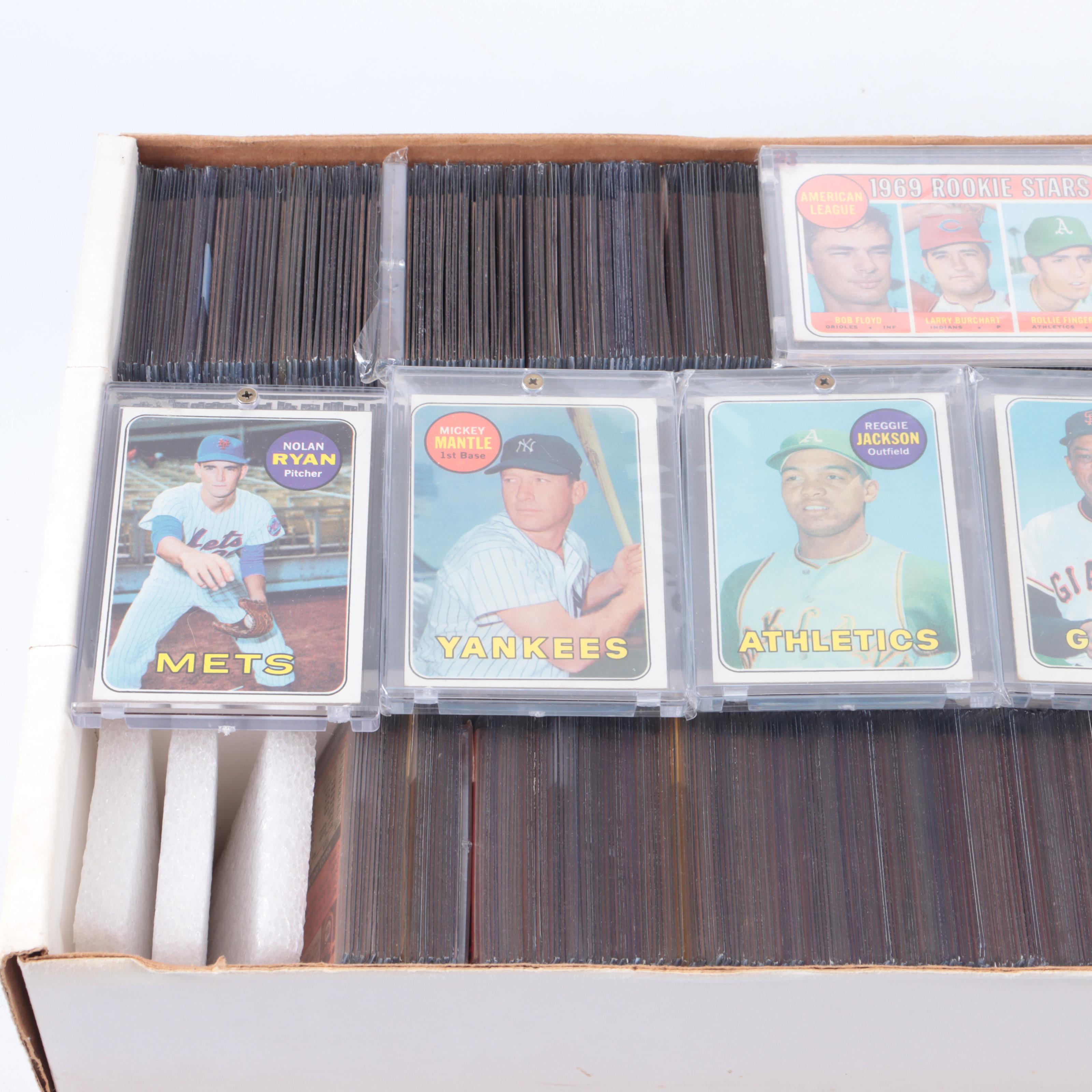 1969 Topps Baseball Complete Set with Mickey Mantle, Hank Aaron, More ...