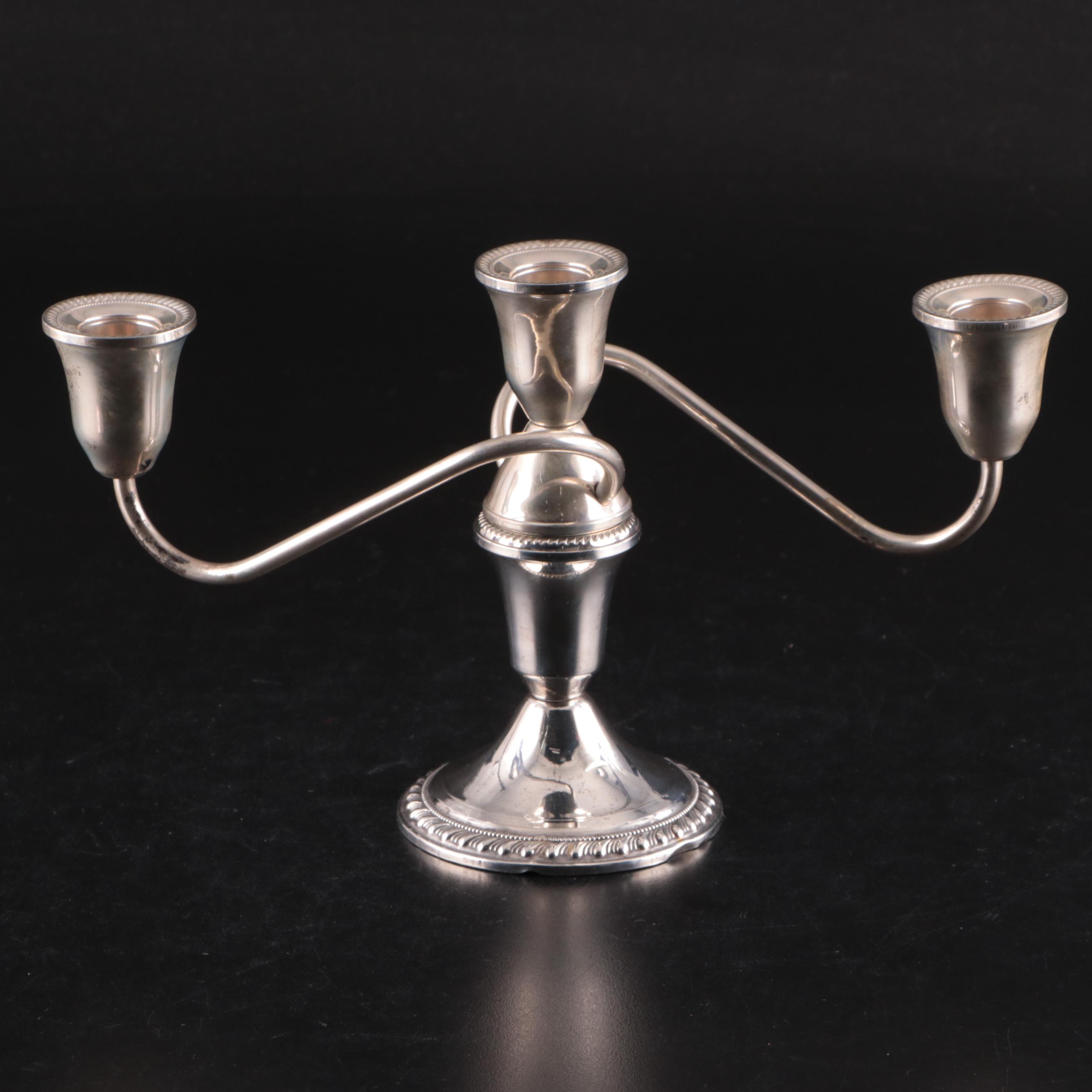 Duchin Creation Sterling Silver Candelabra with Holiday Fine Silver Ingot | EBTH
