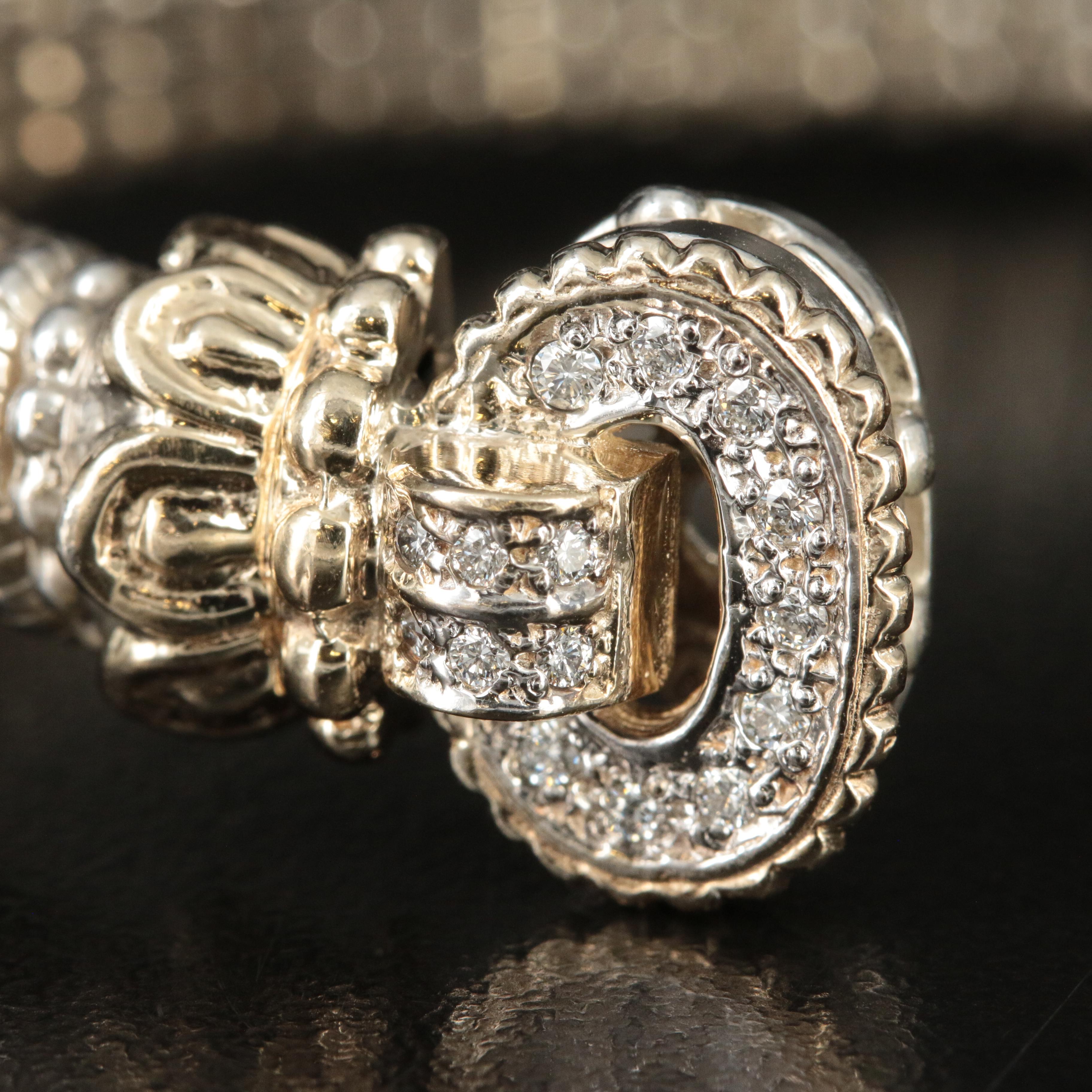 Alwand Vahan Sterling and 14K 0.41 CTW Diamond Flex Cuff Bracelet | EBTH