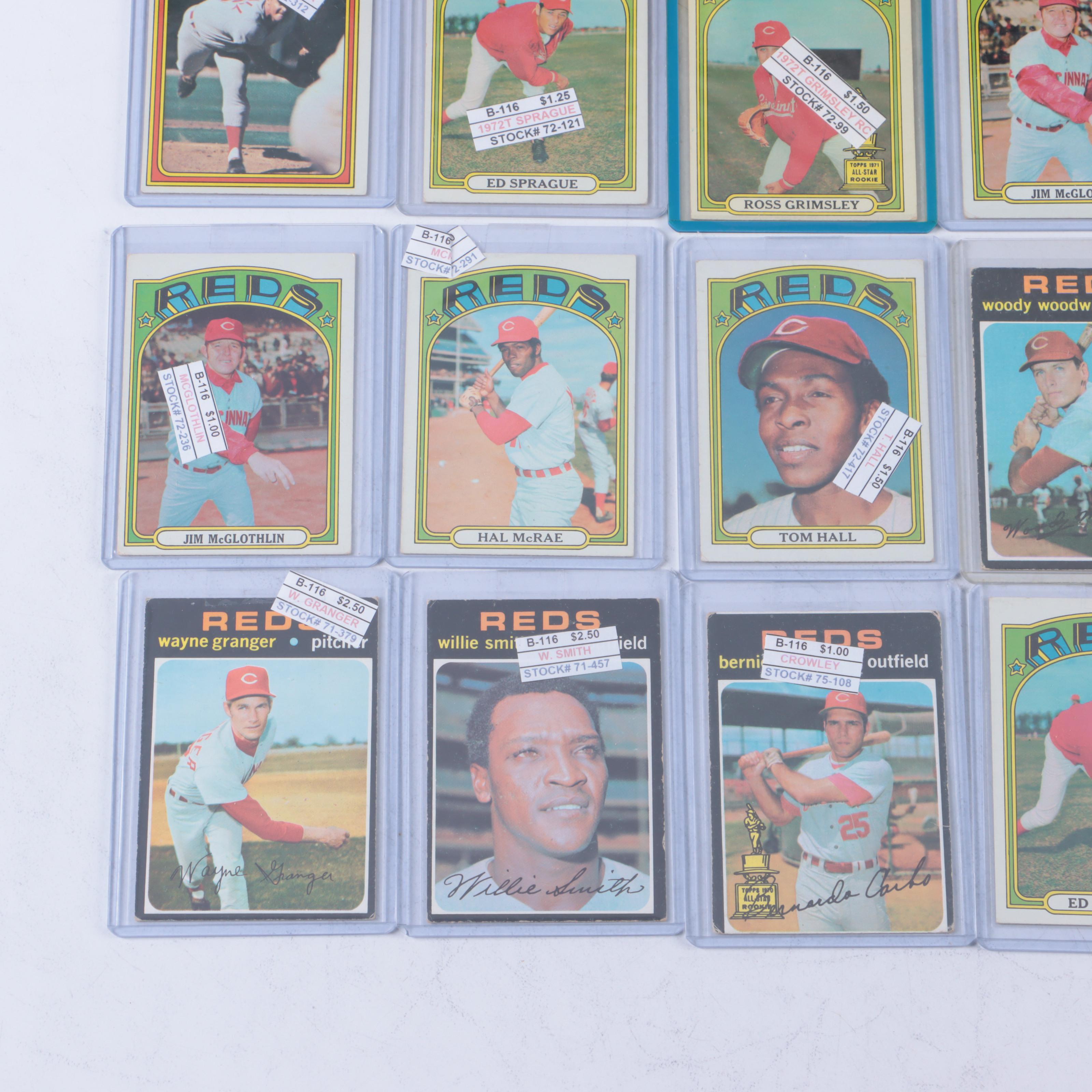 Cincinnati Reds Baseball Cards Featuring Johnny Bench and More, 1970s ...