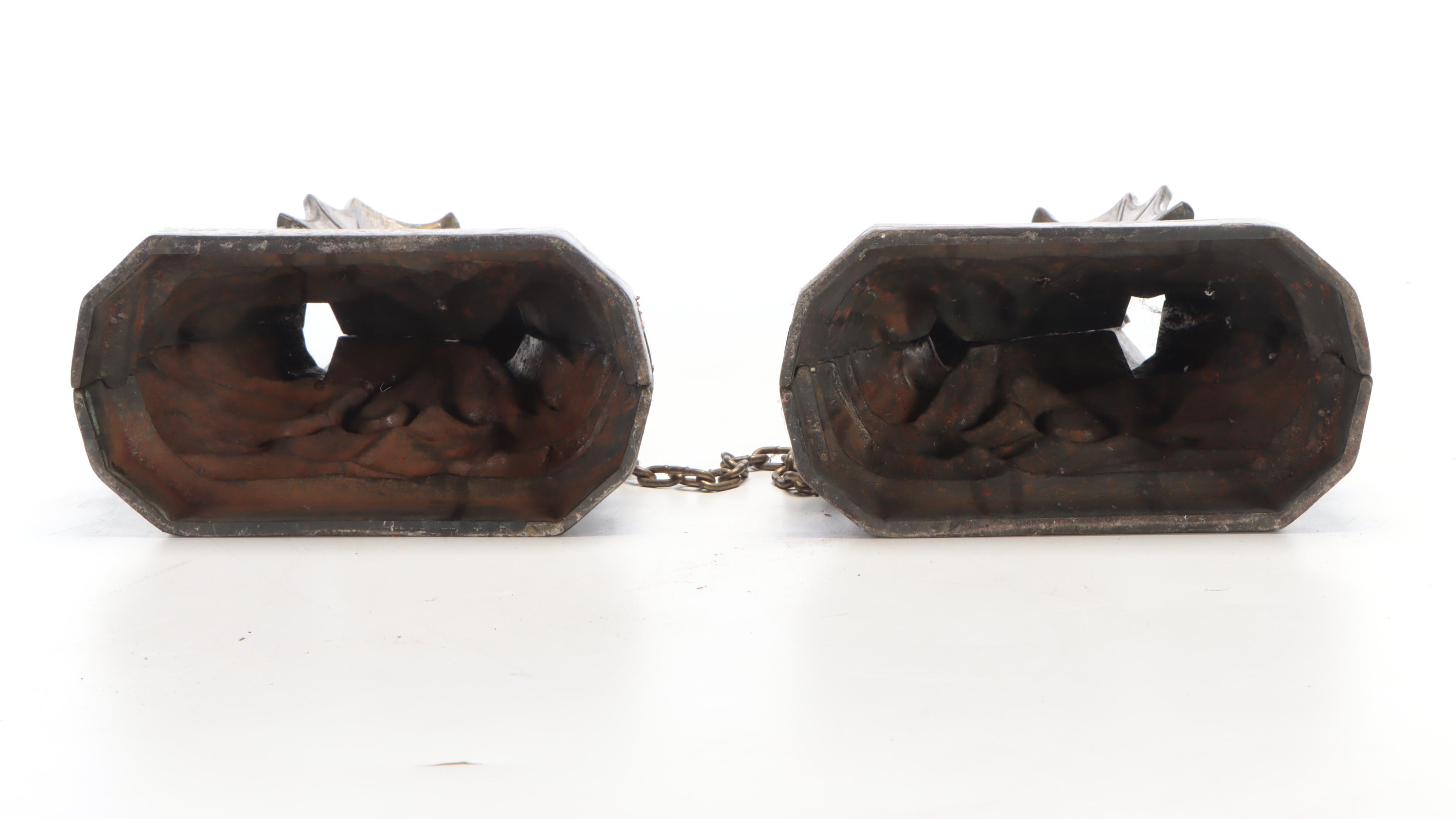 Gothic Revival Cast Metal Gargoyle Figures with Chain | EBTH