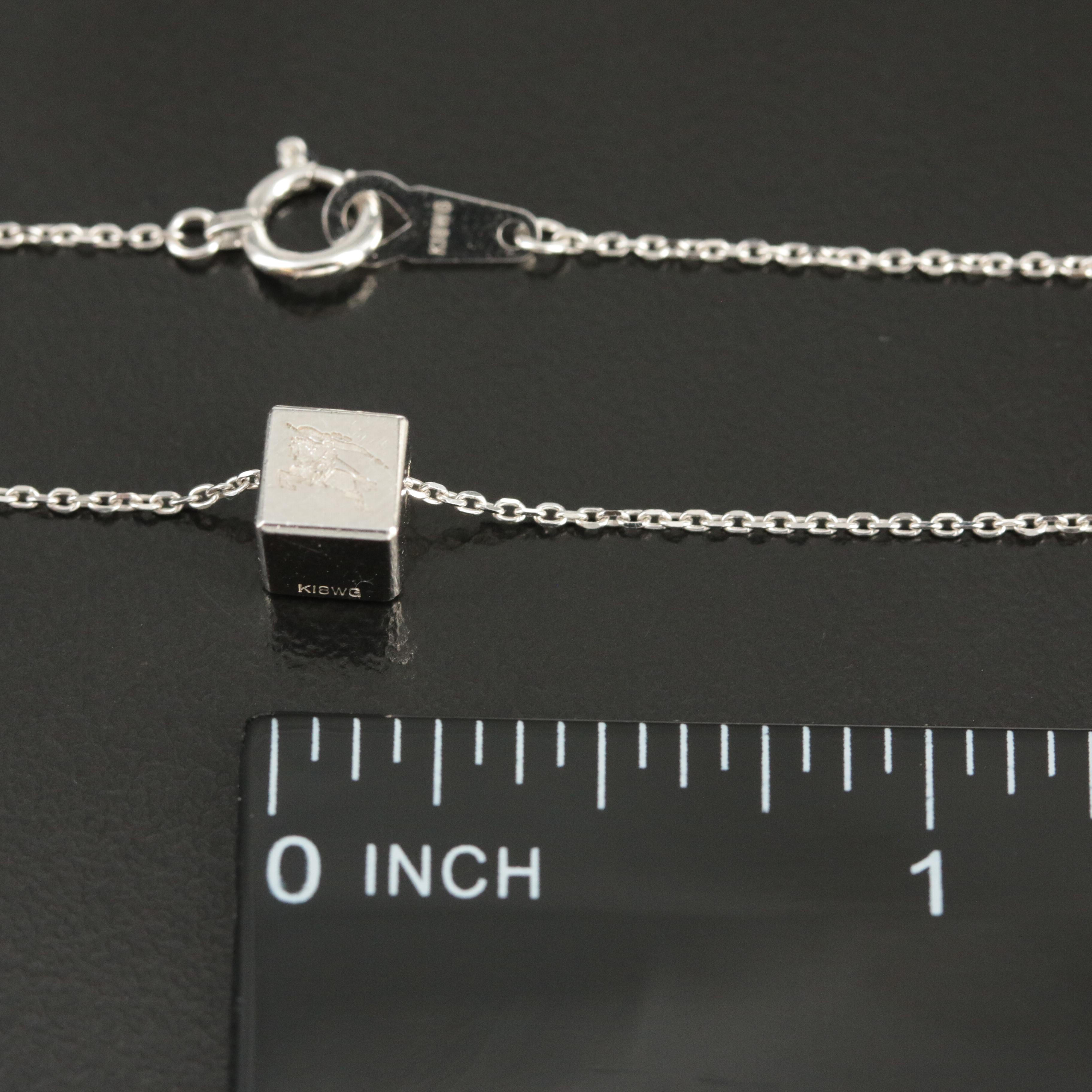 Burberry 18K Logo Cube Necklace | EBTH