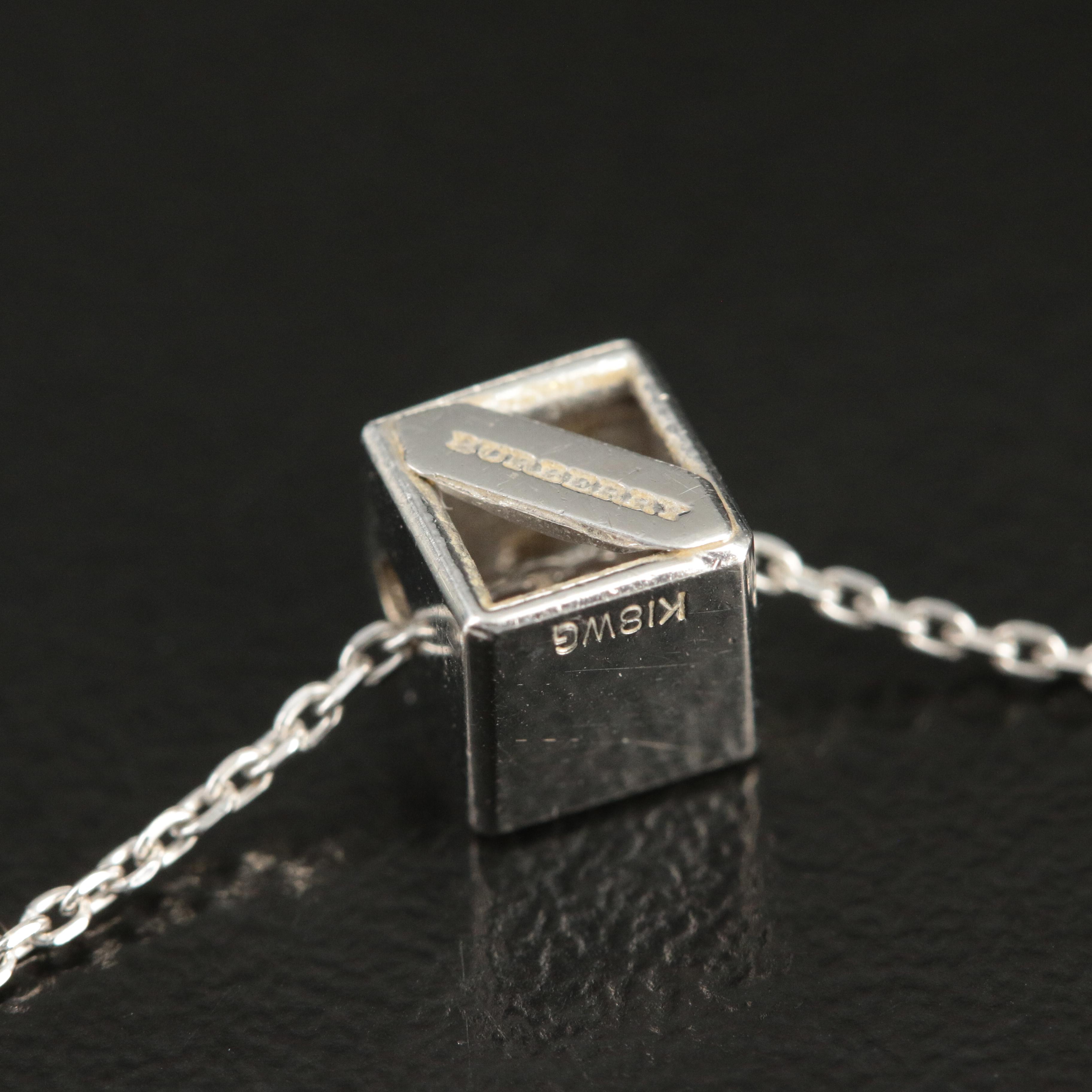 Burberry 18K Logo Cube Necklace | EBTH