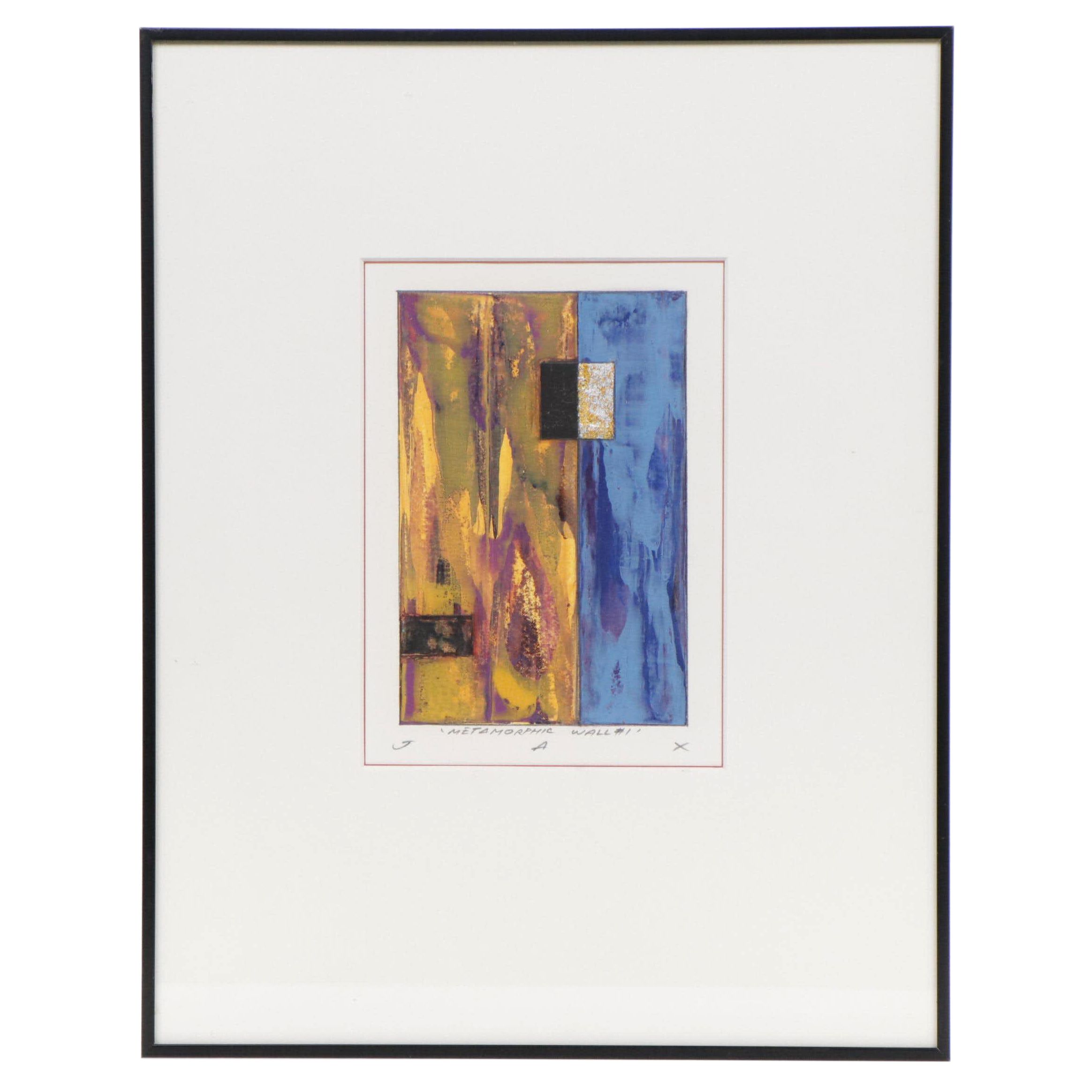 "Metamorphic Wall #1" Watercolor and Mixed Media Painting | EBTH