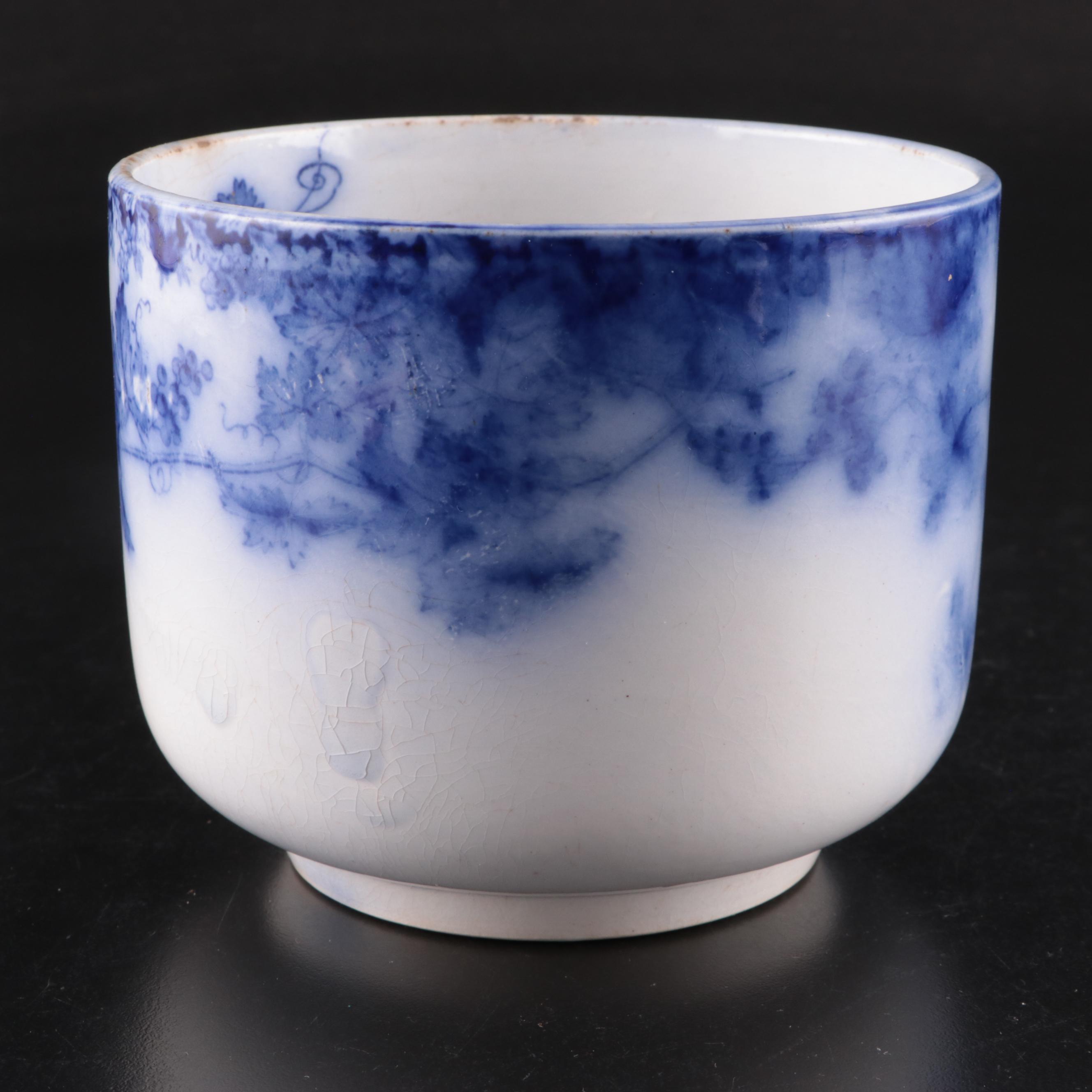 Henry Alcock Flow Blue Creamer and Sugar with More Earthenware Table ...