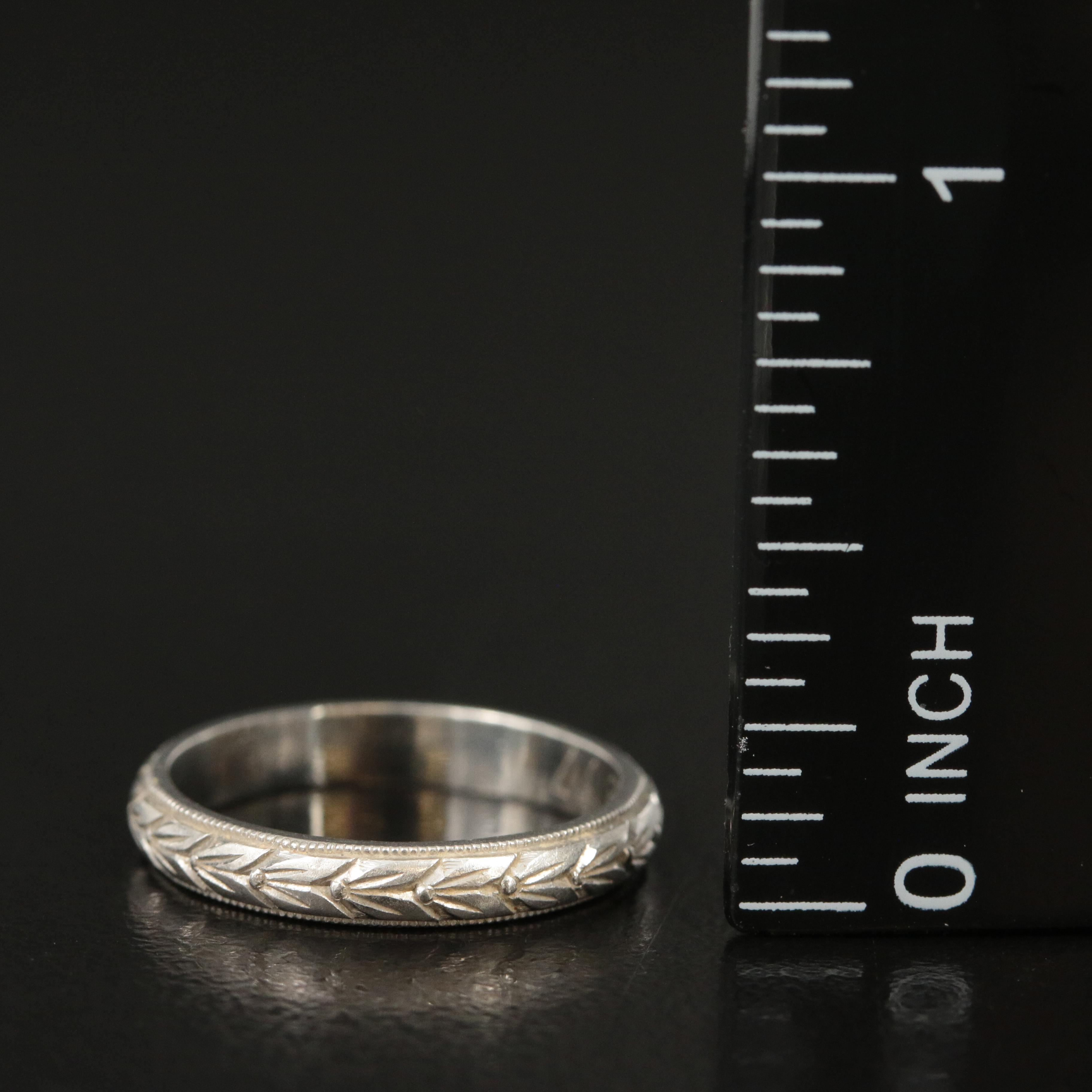 Mikimoto Platinum Laurel Garland Band | EBTH