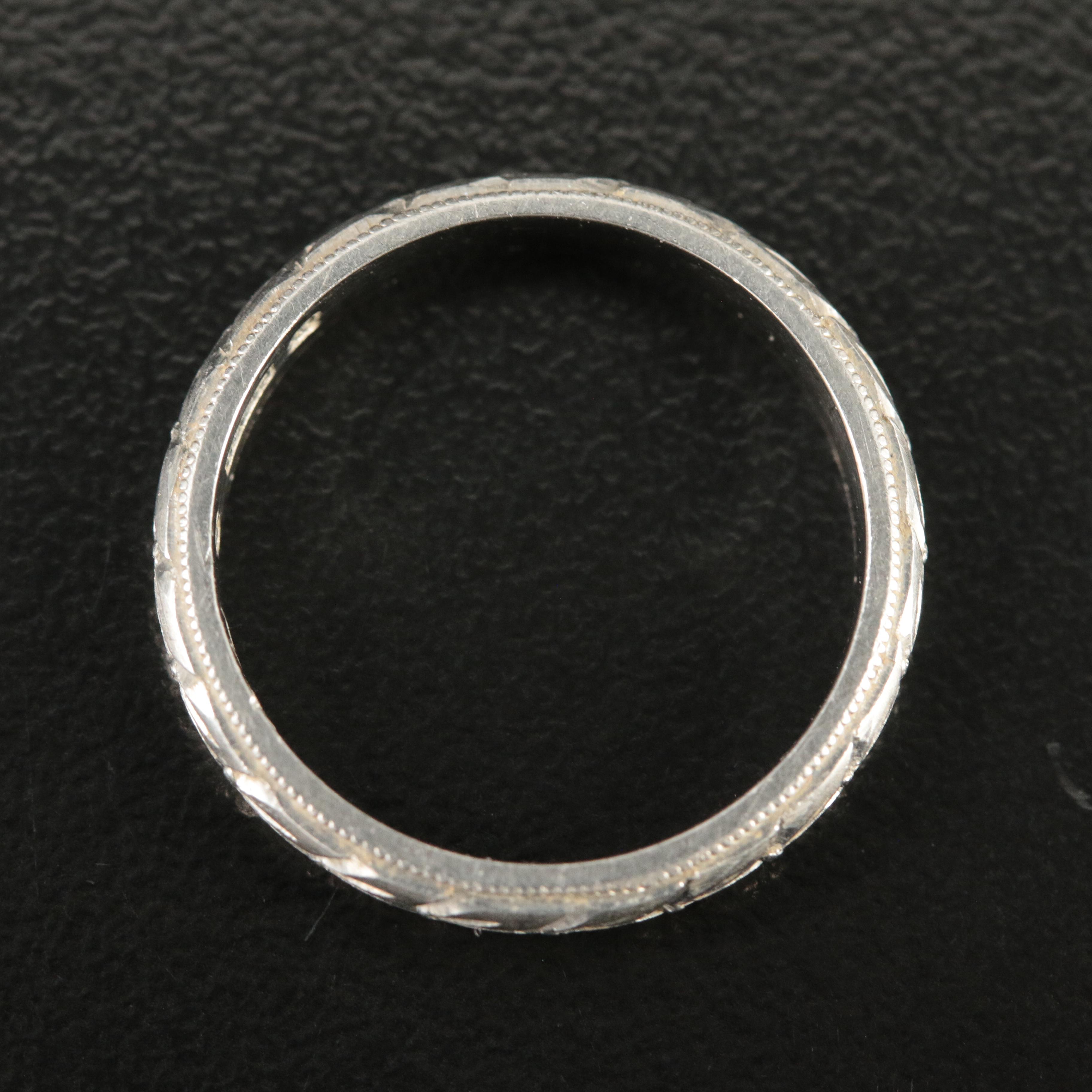 Mikimoto Platinum Laurel Garland Band | EBTH