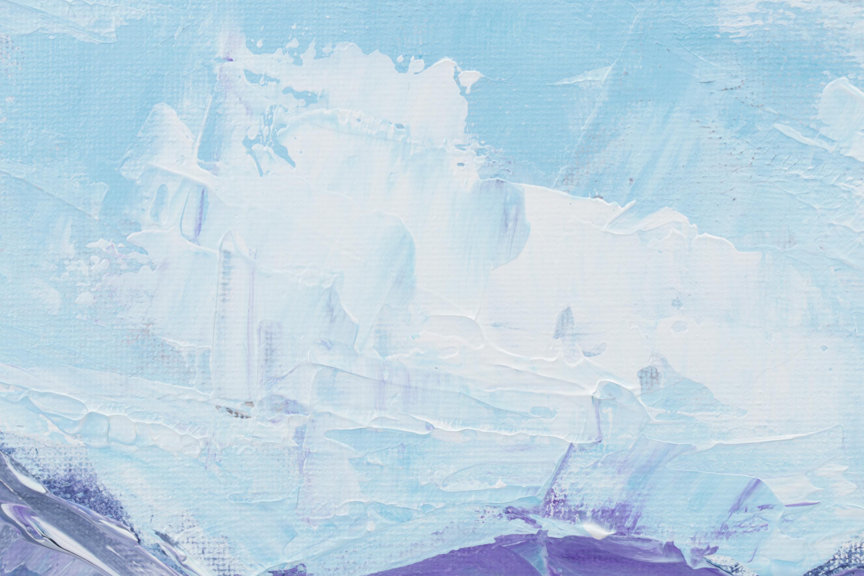 Judy Greenfield Romanello Abstract Mountainscape Acrylic Painting, 21st ...