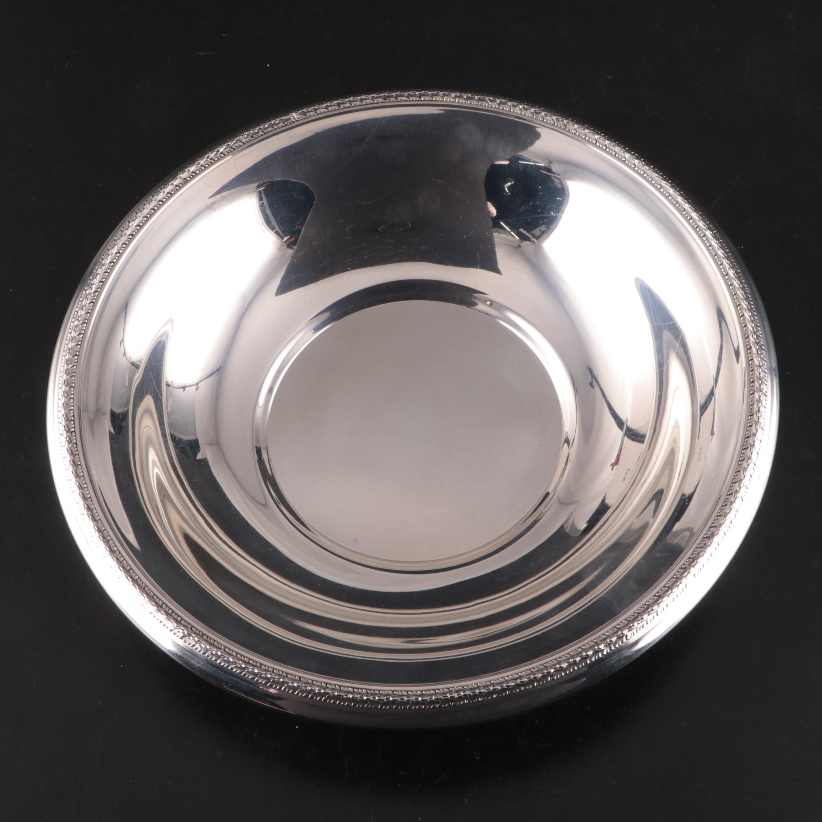 Watson Sterling Silver Plate with Alvin Sterling Round Bowl, Early to ...