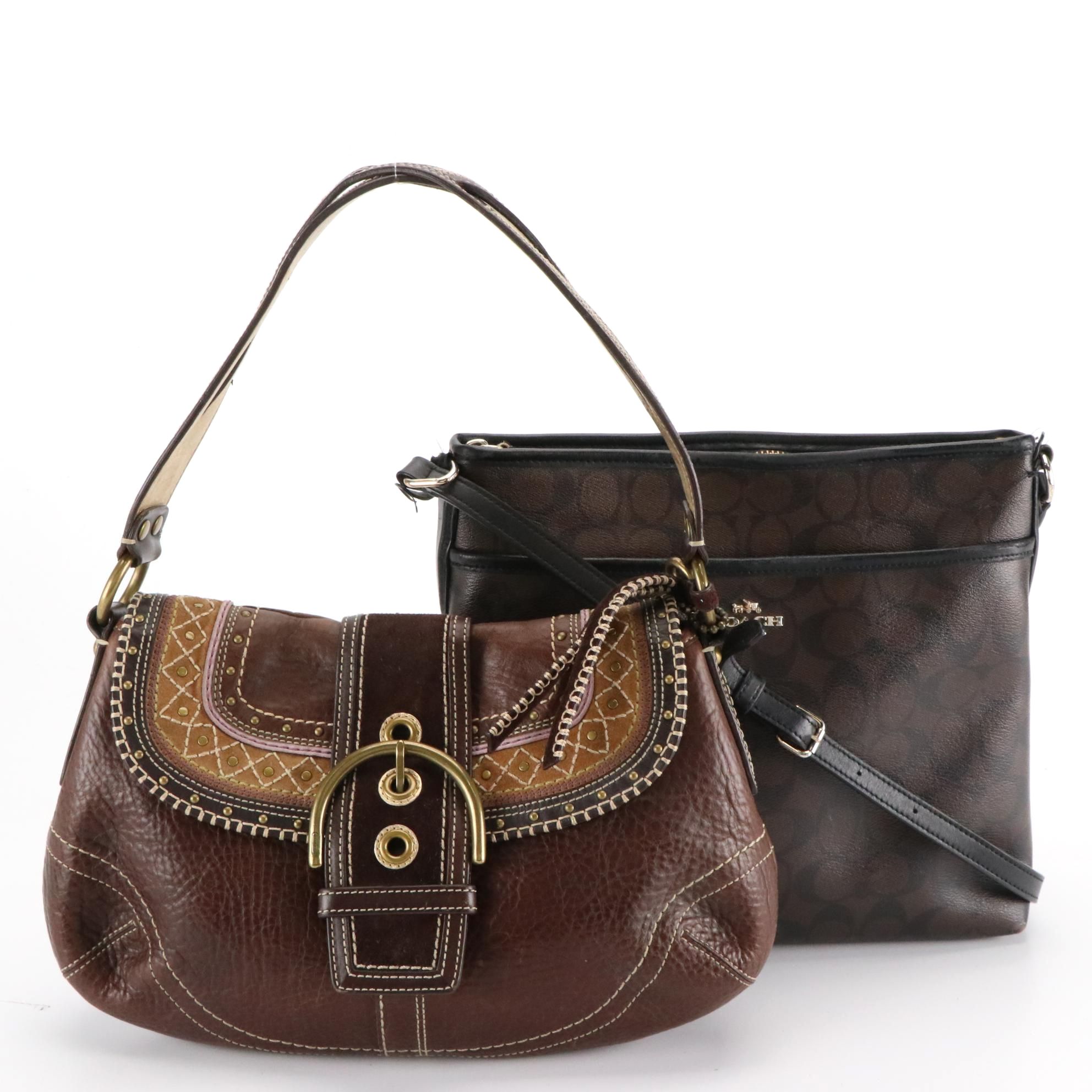 Coach Boho Signature Sufflete Bag and Signature Coated Canvas Crossbody ...