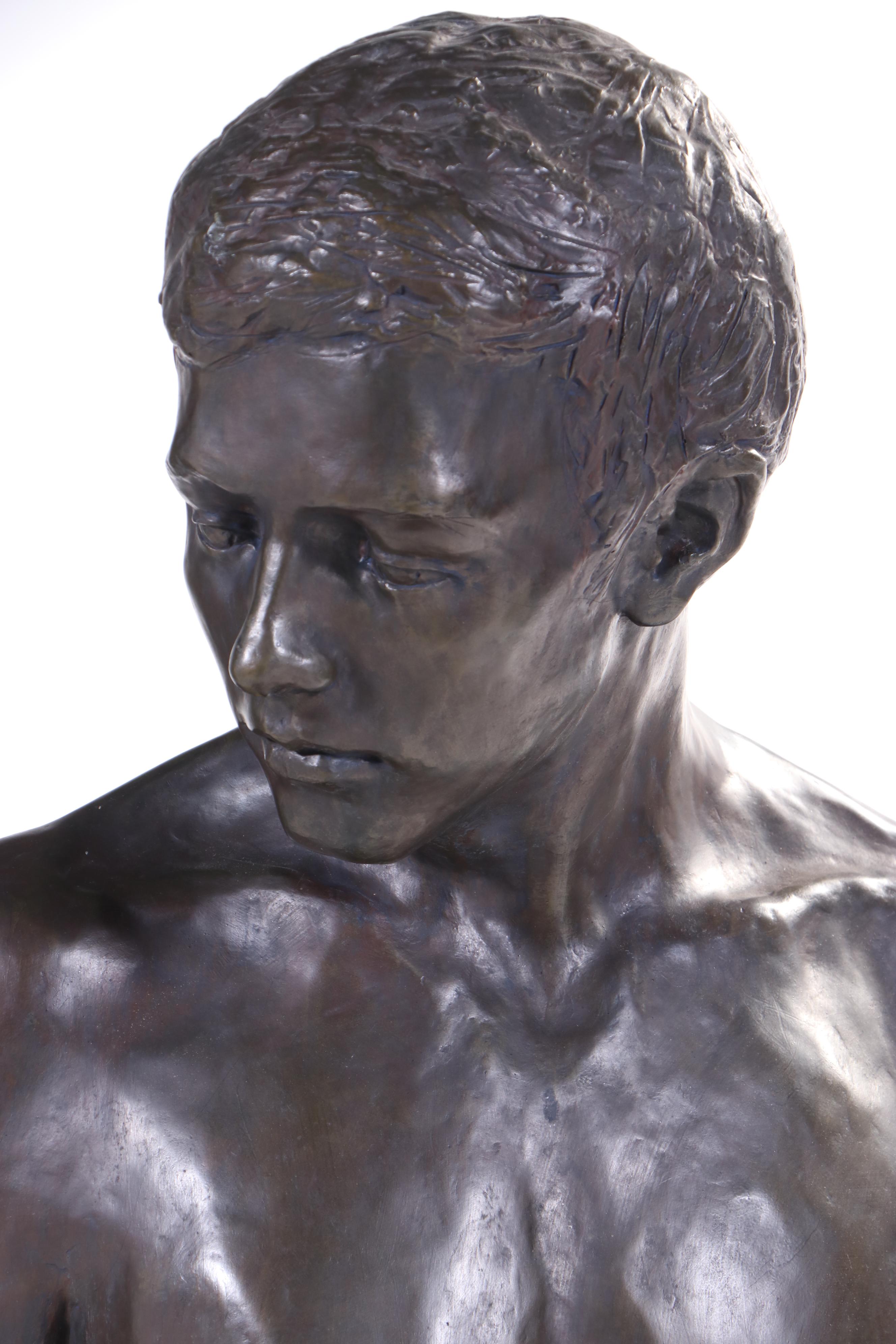 Gary Ross Life-Size Standing Male Nude Bronze-Patinated Fiberglass ...