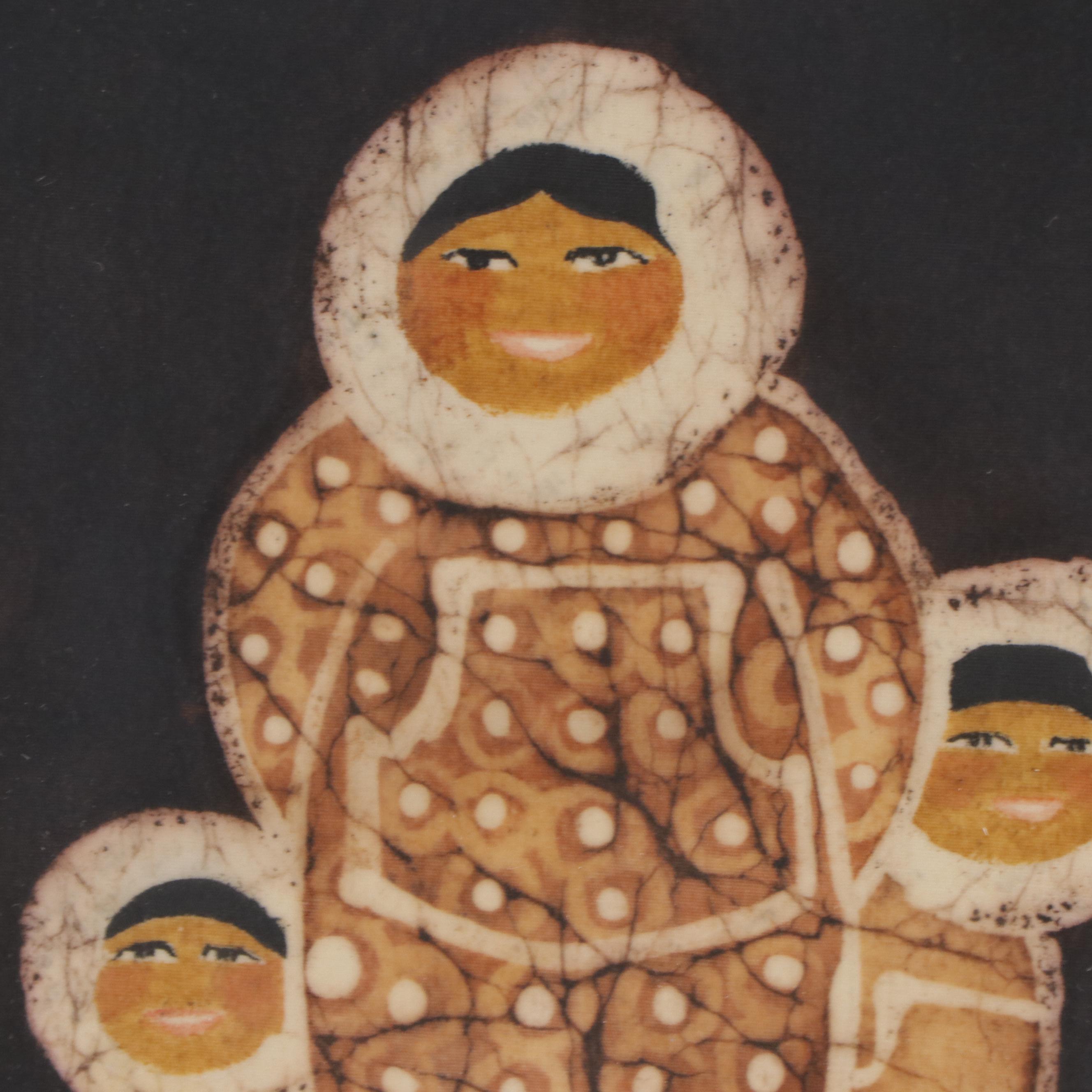 Carol Twitty Inuit Genre Batik Dyed Textile | EBTH