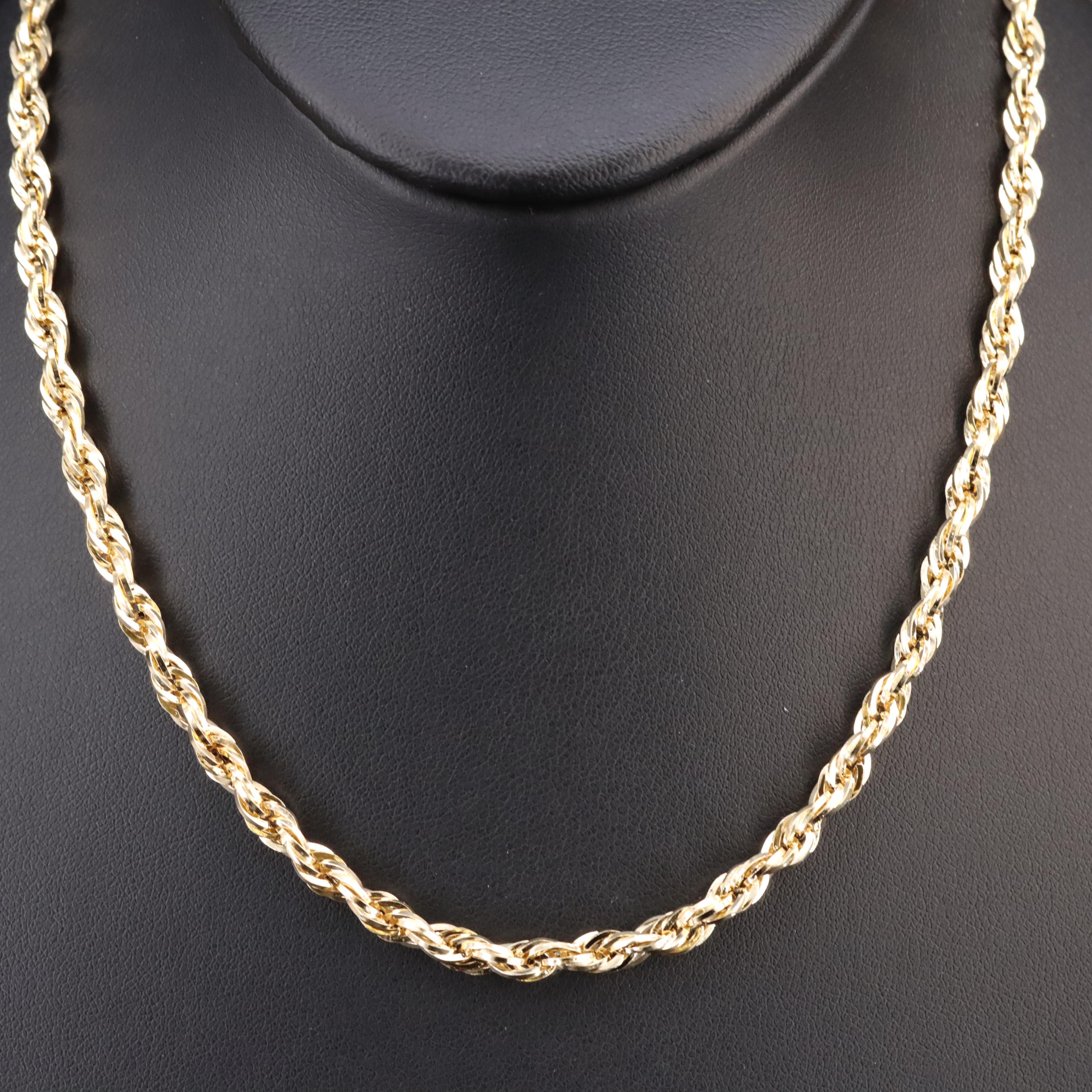 14K French Rope Chain Necklace | EBTH