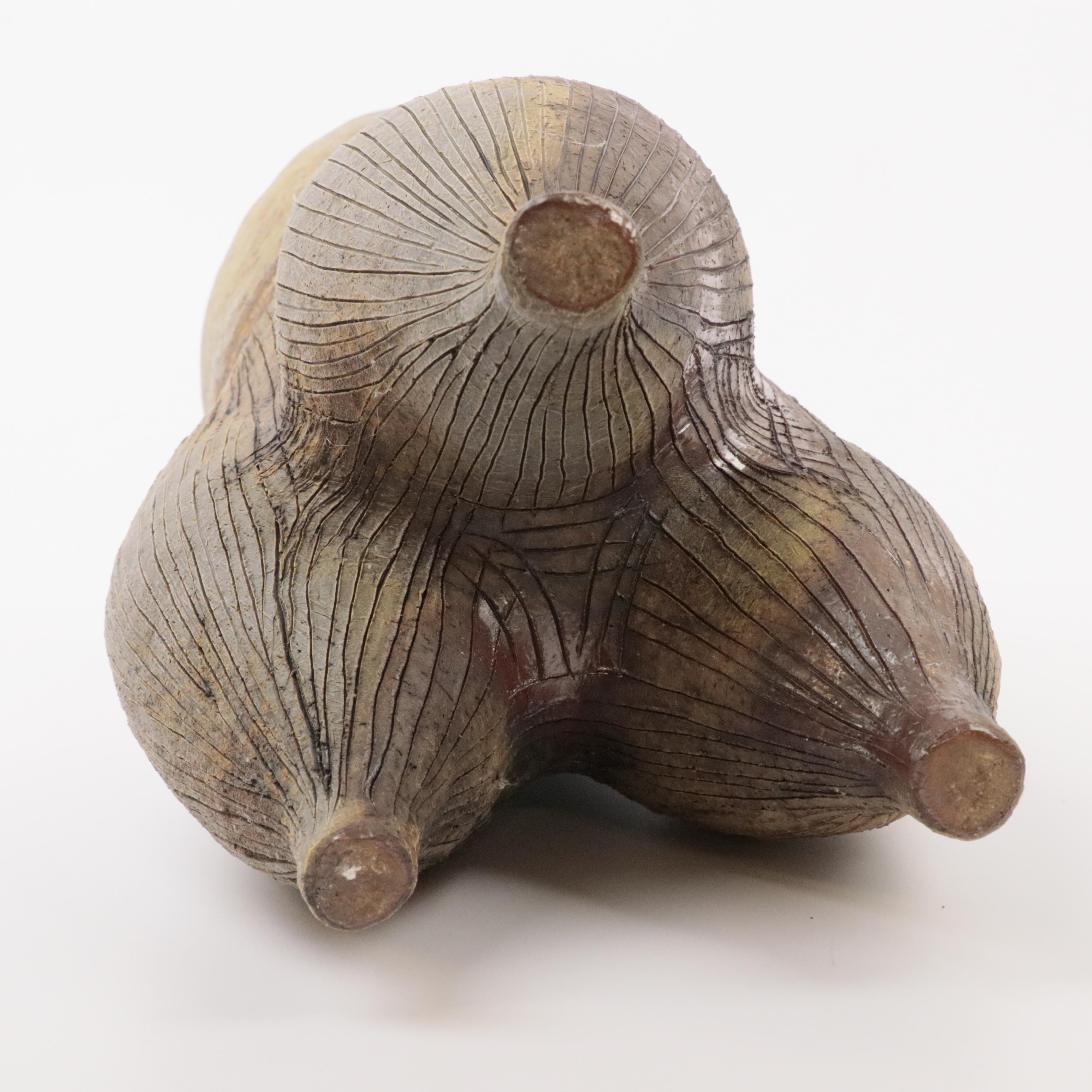 Lobed Tripod Cauldron Studio Art Pottery, style of Longshan Culture ...