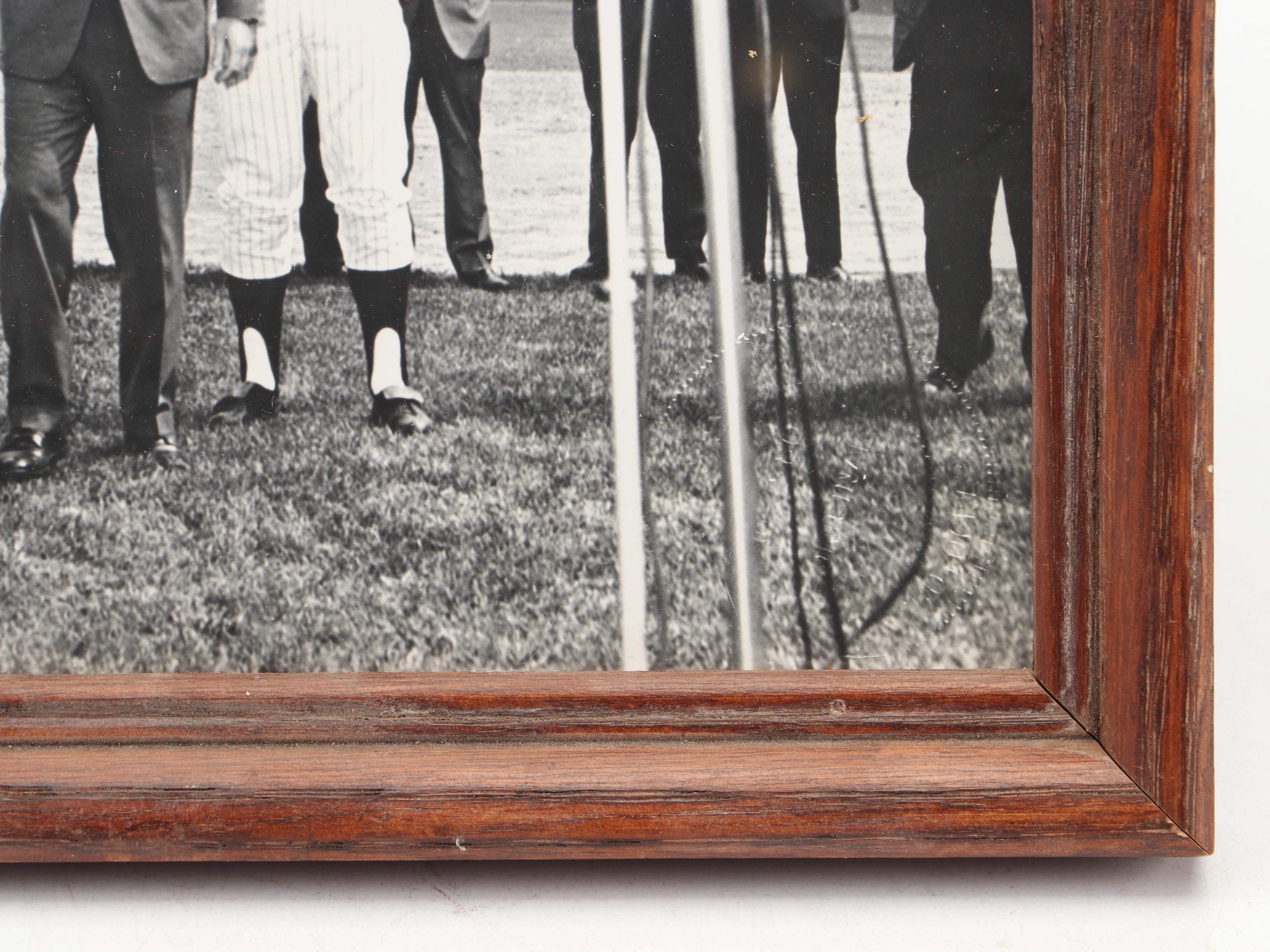 Mickey Mantle Signed New York Yankees Print Featuring Robert F. Kennedy ...