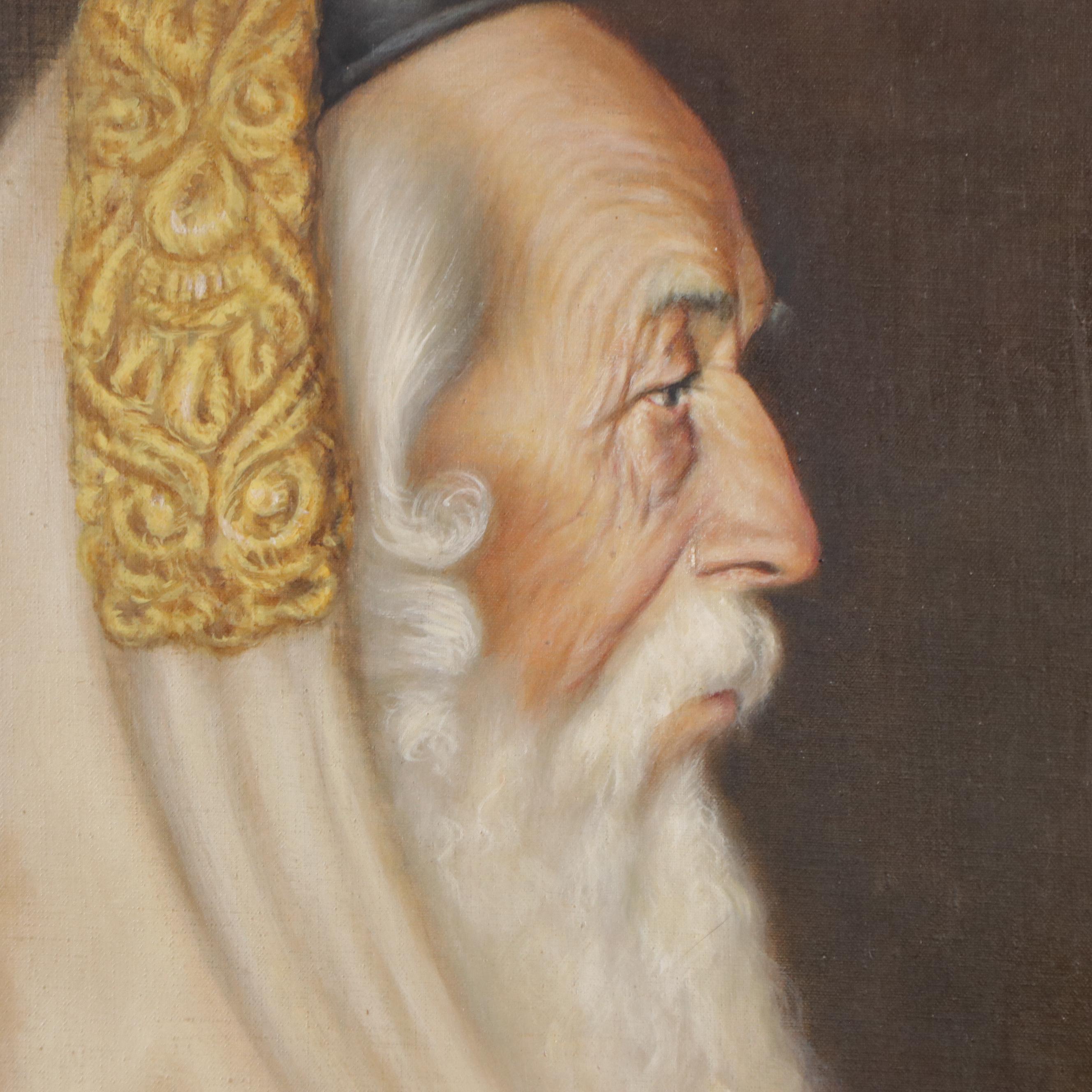 Louis Spiegel Portrait Oil Painting of Rabbi | EBTH