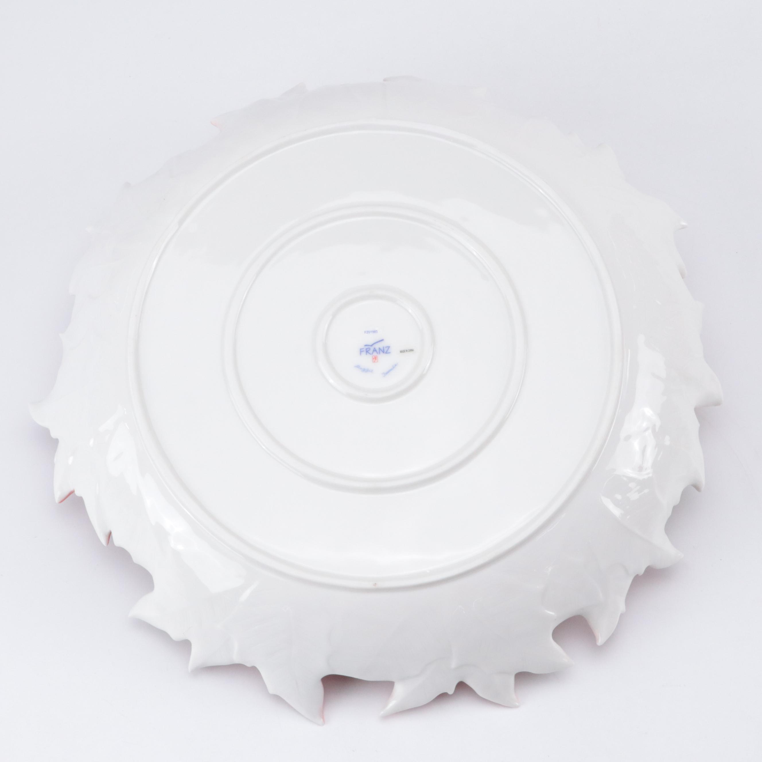 Franz "Holiday Classic" Porcelain Poinsettia Serveware and Candlesticks ...