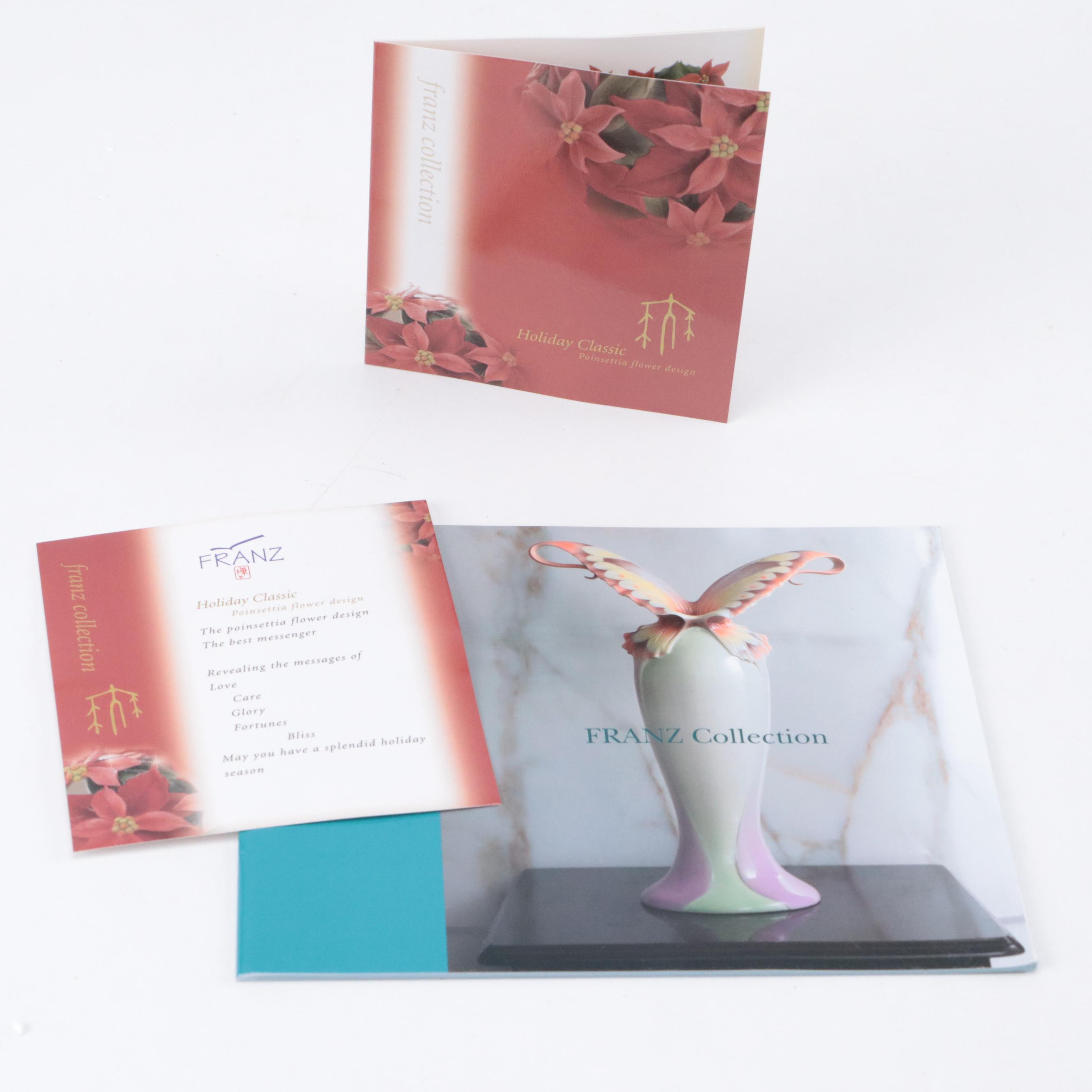 Franz "Holiday Classic" Porcelain Poinsettia Serveware and Candlesticks ...