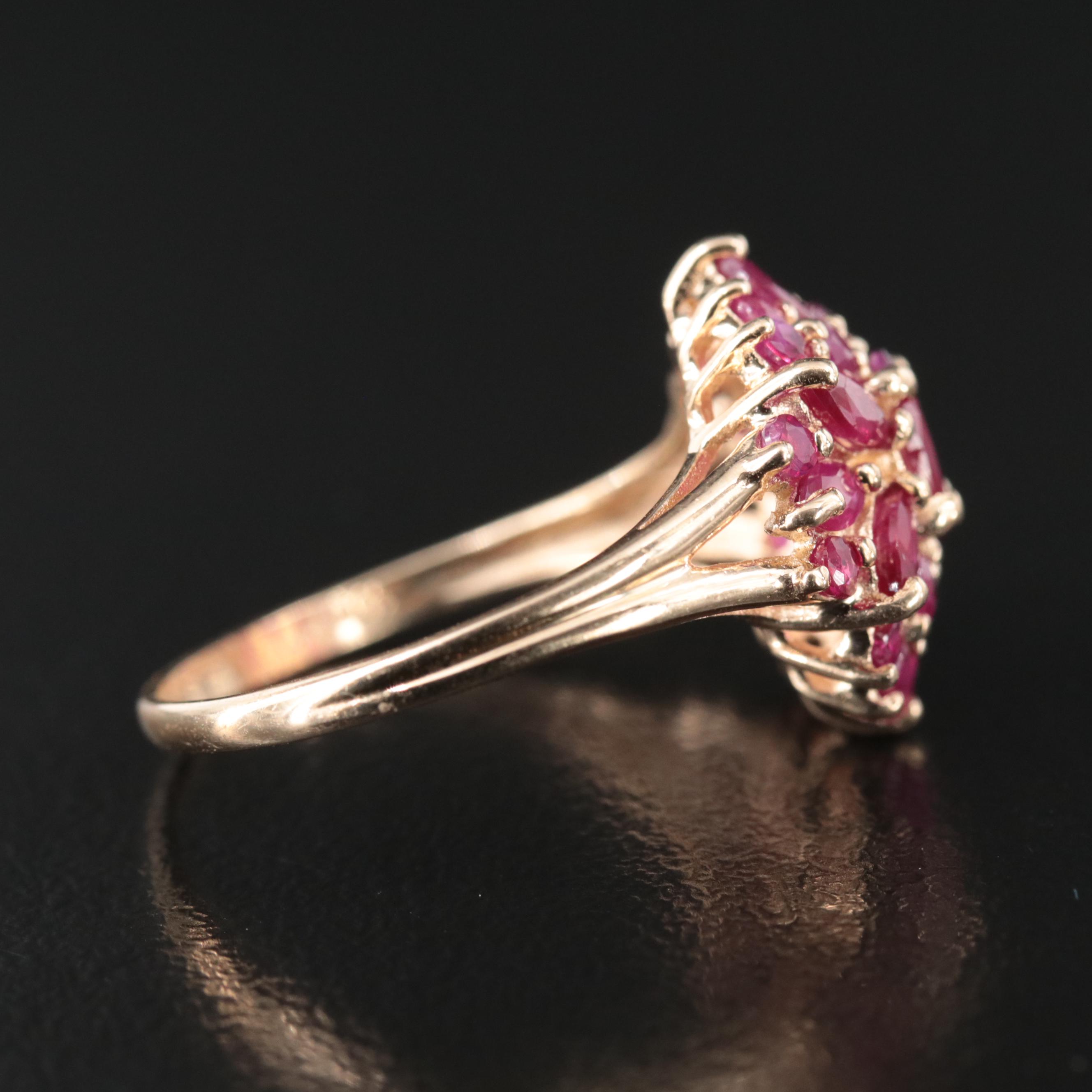 10K Ruby Cluster Ring | EBTH