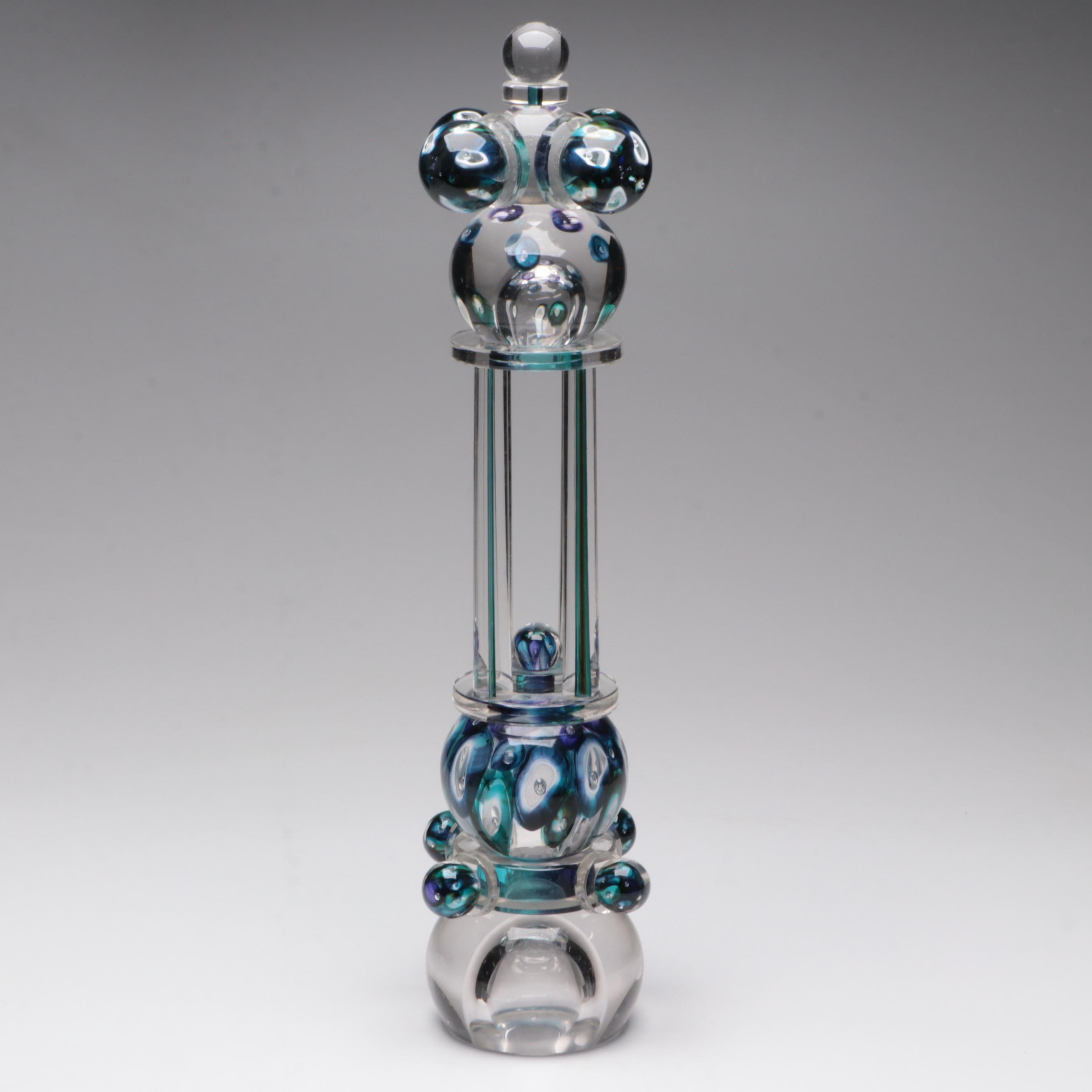 Signed Erikson Murrini Cane Art Glass Sculpture | EBTH