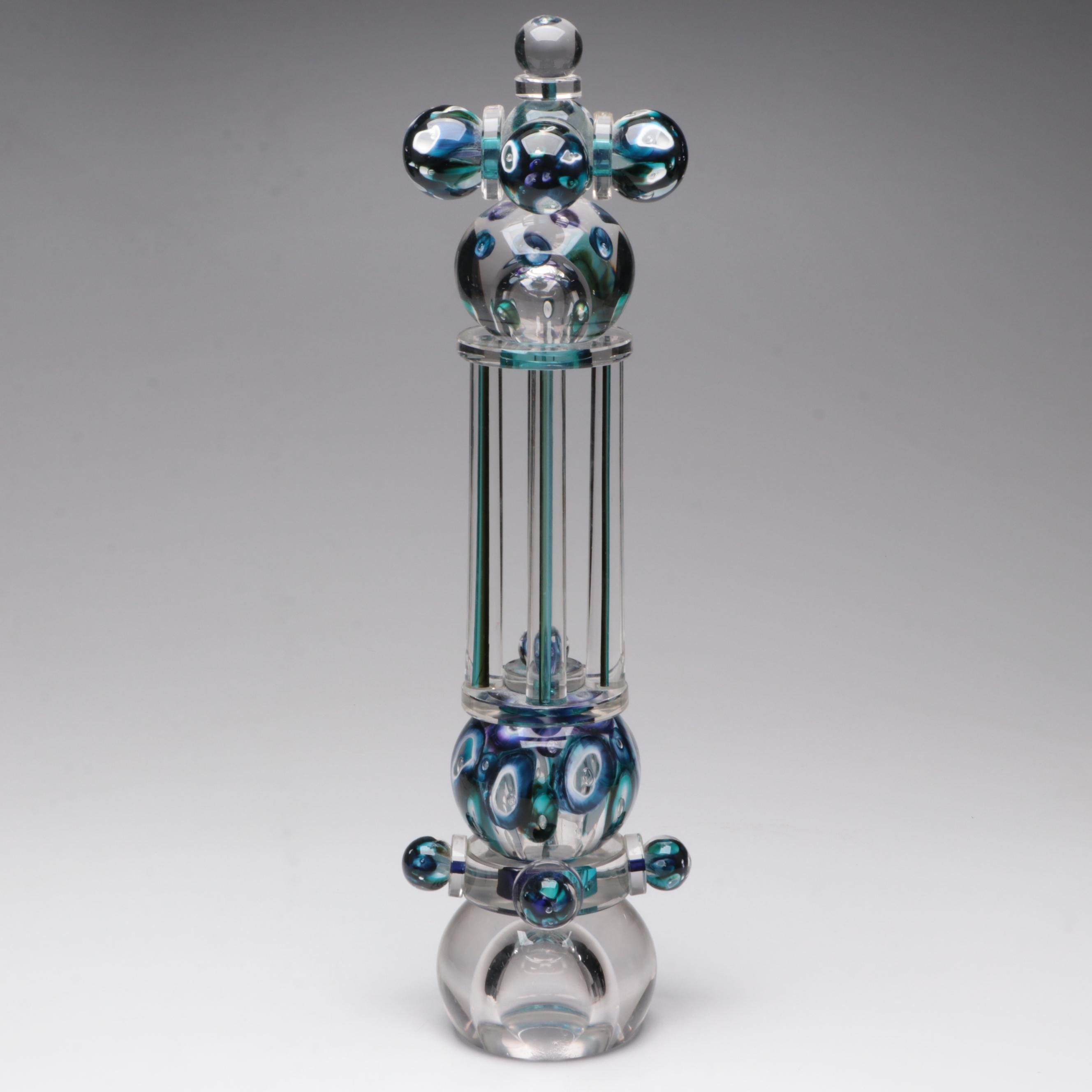 Signed Erikson Murrini Cane Art Glass Sculpture | EBTH