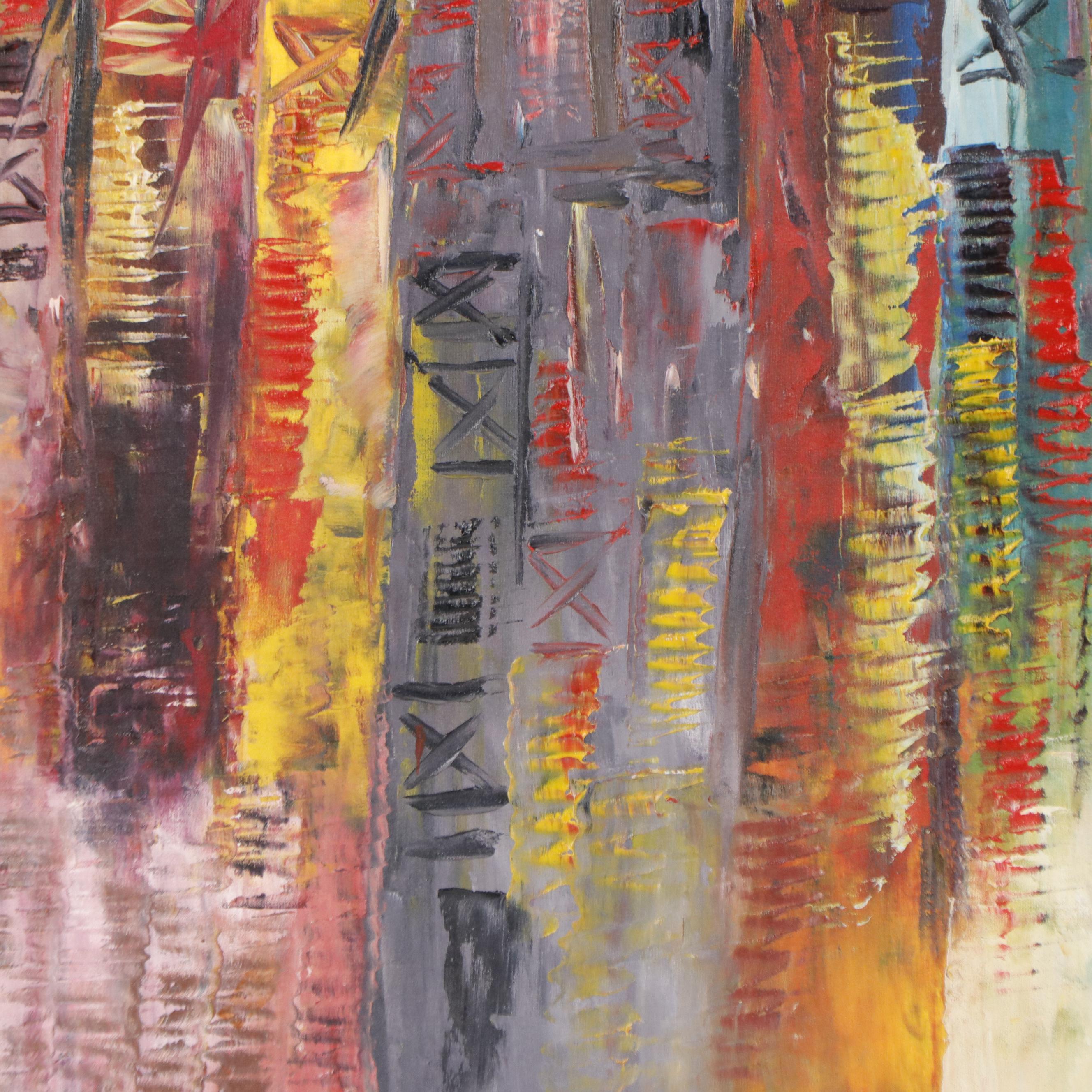 Bayo Ogundele Oil Painting "Elders II," 2023 | EBTH