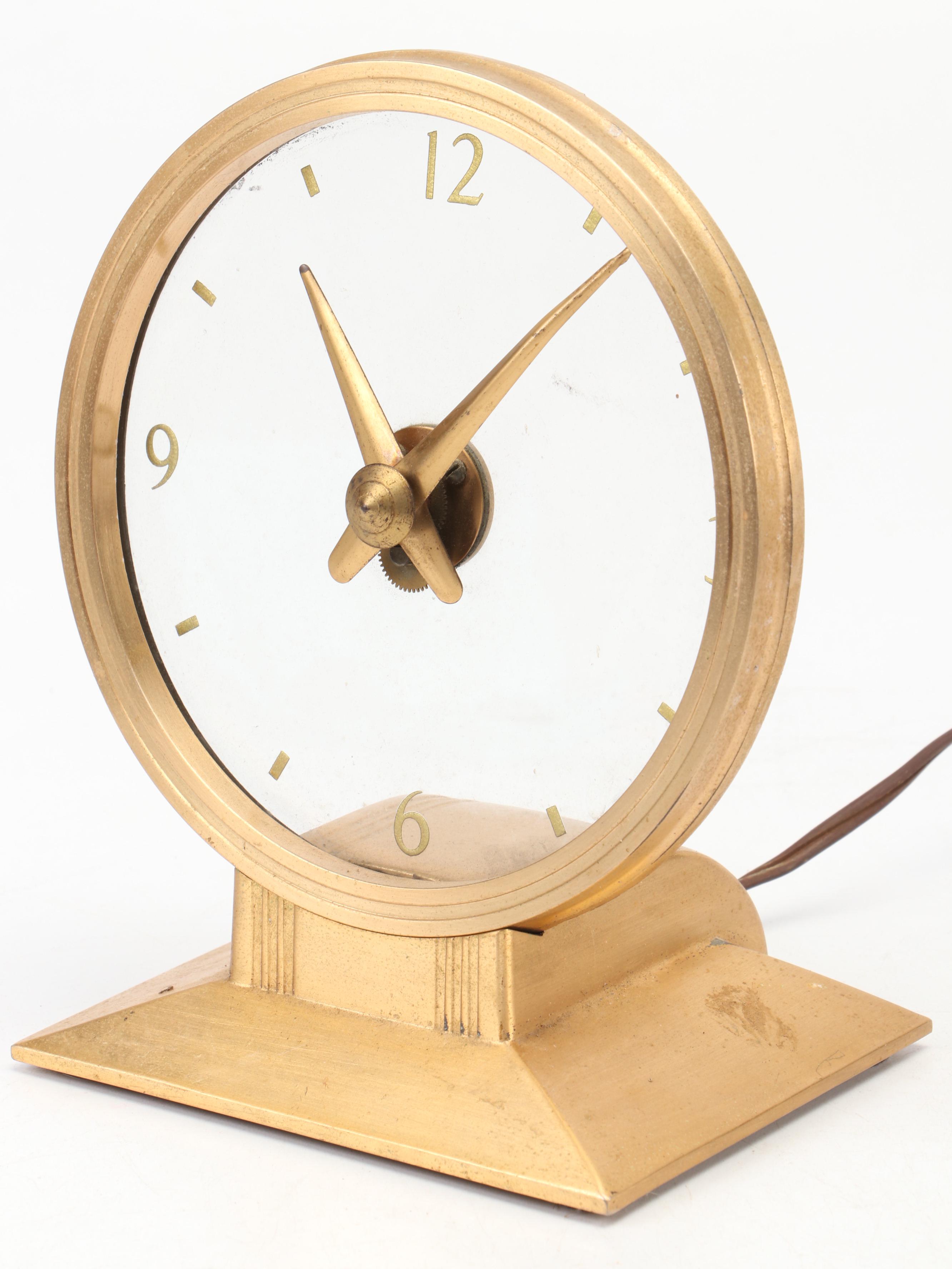 Haddon Products "Golden Visionette" Electric Mystery Clock, Mid-20th ...