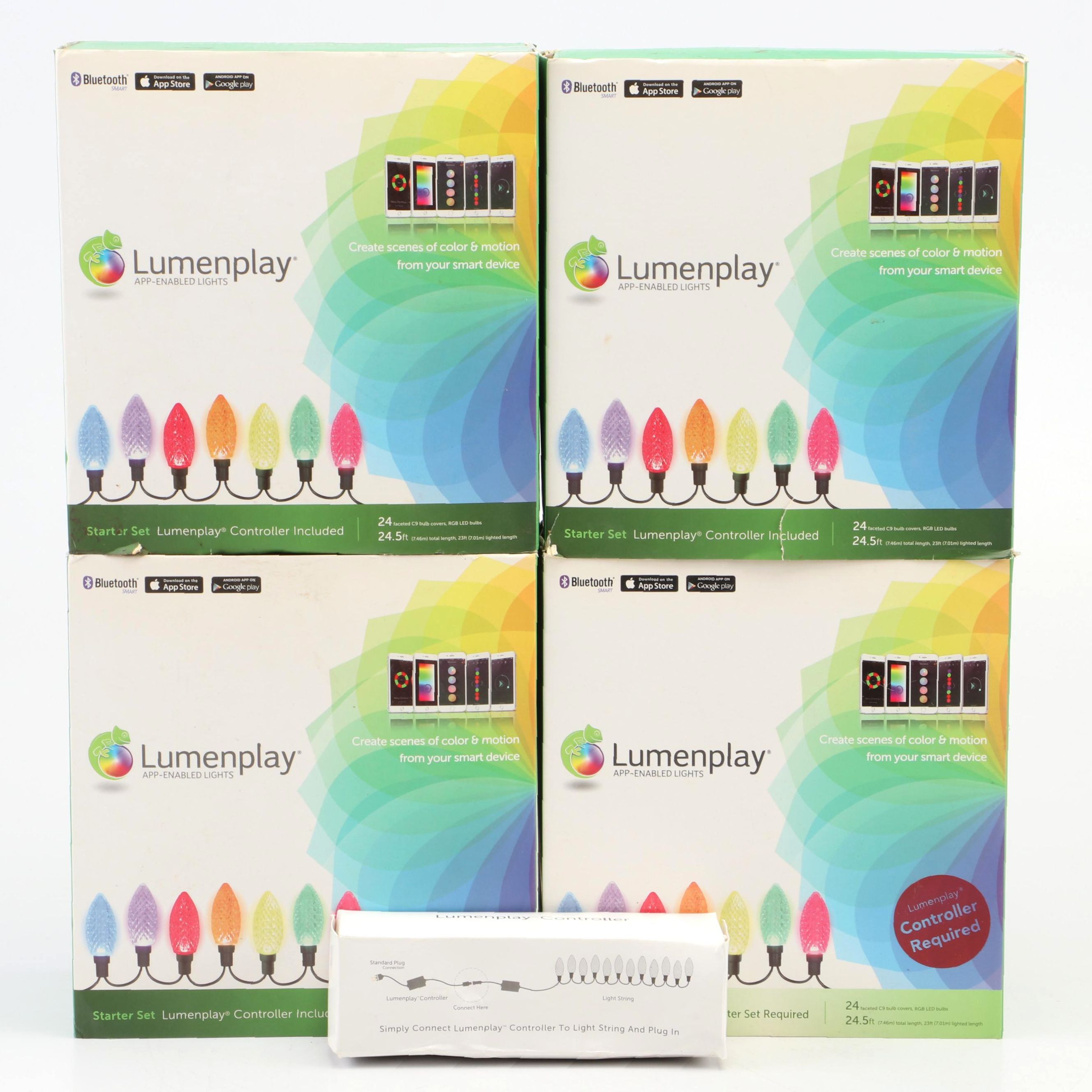 Lumenplay App-Controlled LED String Light Starter Sets with Controller ...