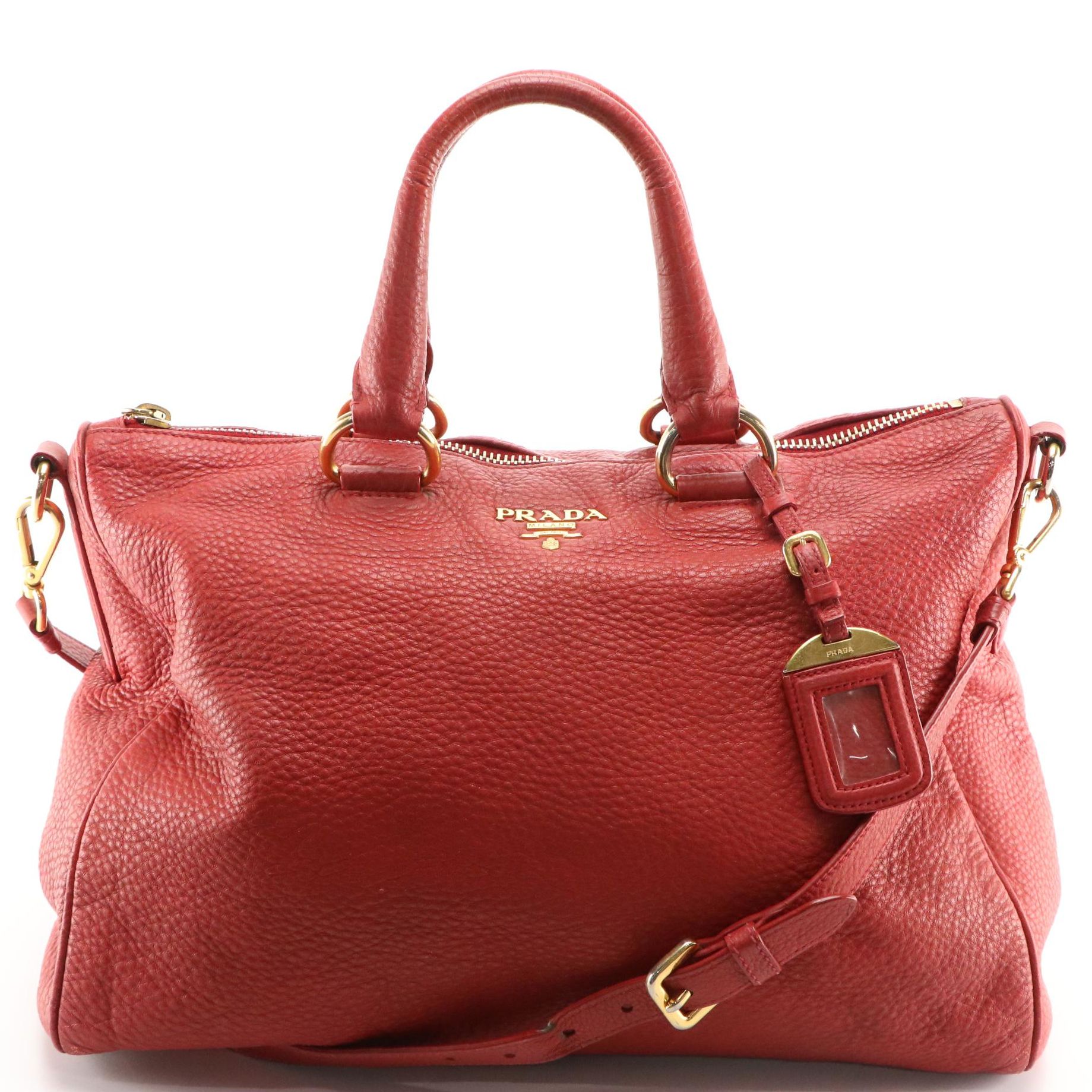 Prada Two-Way Top Handle Bag BL0778 in Vitello Daino Leather | EBTH